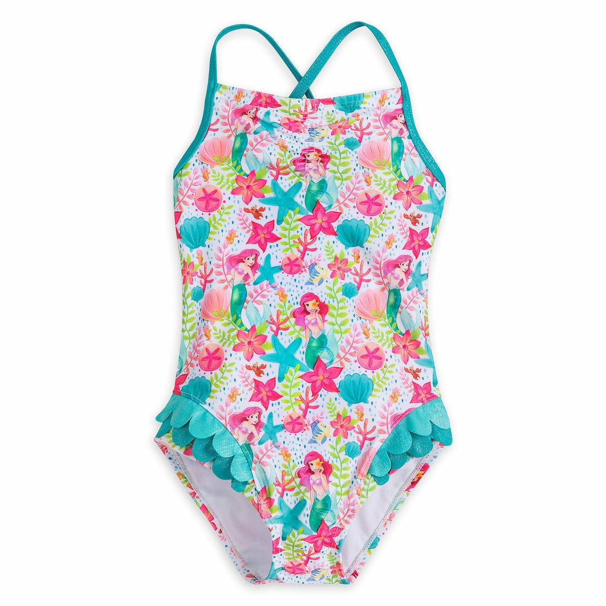 Disney Store Princess The Little Mermaid Ariel 1 PC Swimsuit Girl Size ...