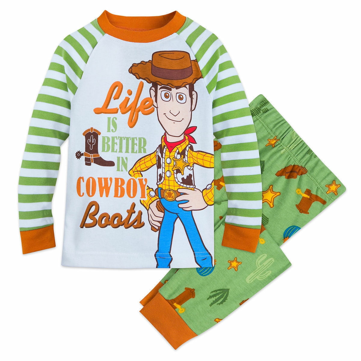 Disney Store Toy Story Woody Long Sleeve Pajama Set Boy Size 5 ...