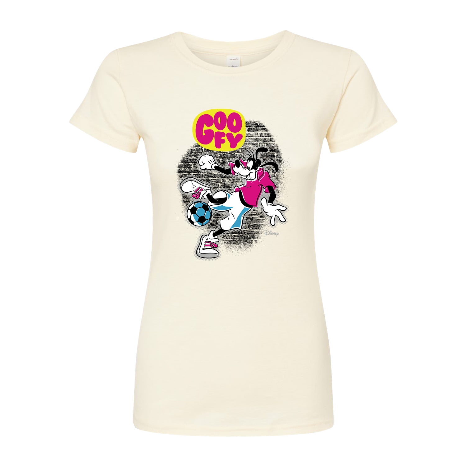 Disney - Street Soccer Goofy - Juniors Fitted Graphic T-Shirt - Walmart.com