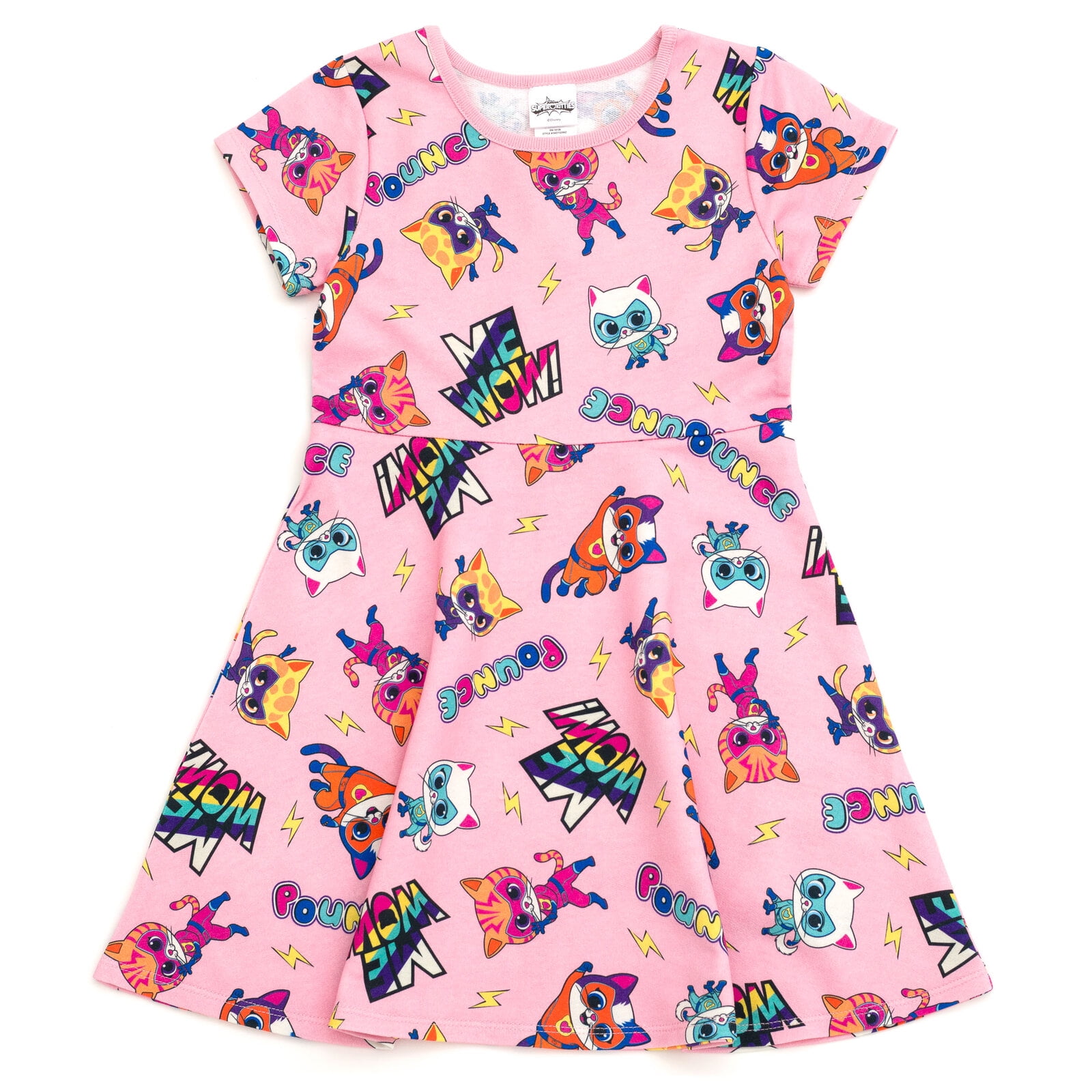 Disney Super Kitties Toddler Girls' Short Sleeve French Terry Skater ...