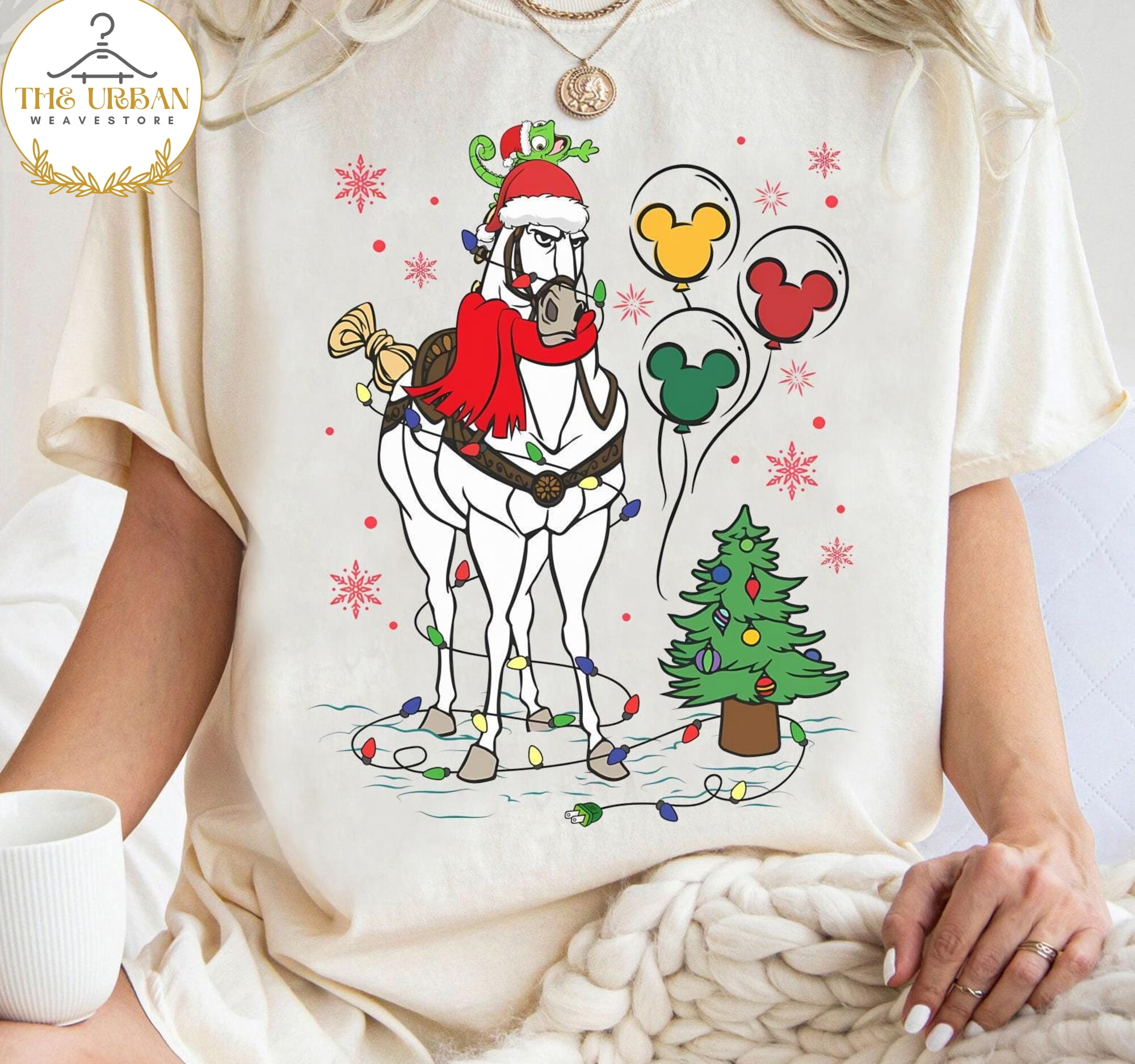 Disney Tangled Christmas Shirt Pascal And Maximus Balloon Christmas ...