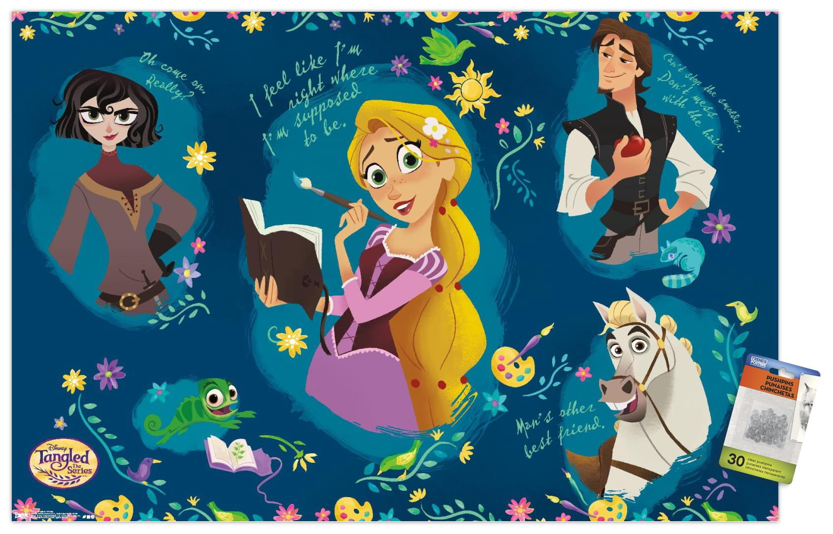 Disney Tangled - Group Wall Poster with Push Pins, 22.375" x 34 ...