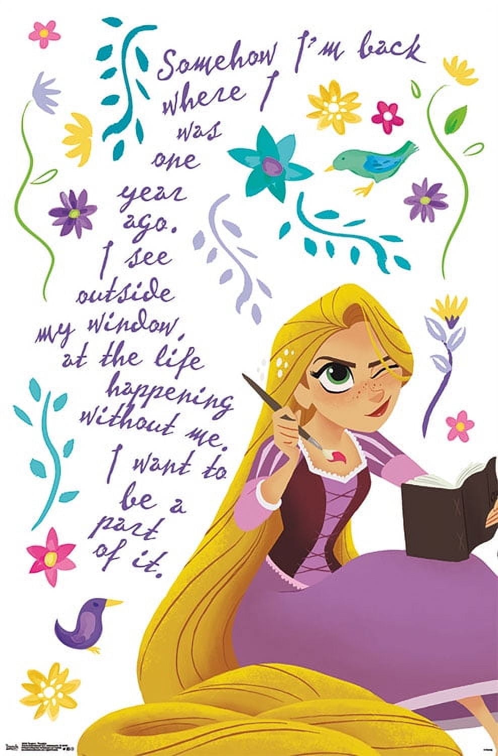 Disney Tangled - Thoughts Wall Poster, 22.375" x 34" - Walmart.com