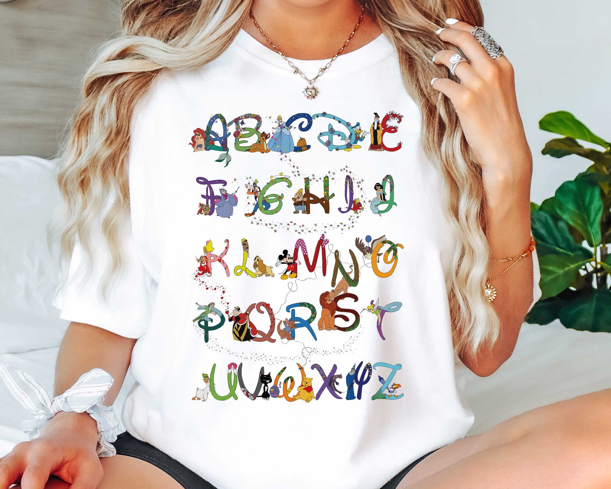 Disney Teacher Alphabet Characters A-Z Shirt, ABC Tee, Educator Tee ... Disney Teacher Alphabet Characters A-Z Shirt, ABC Tee, Educator Tee ...