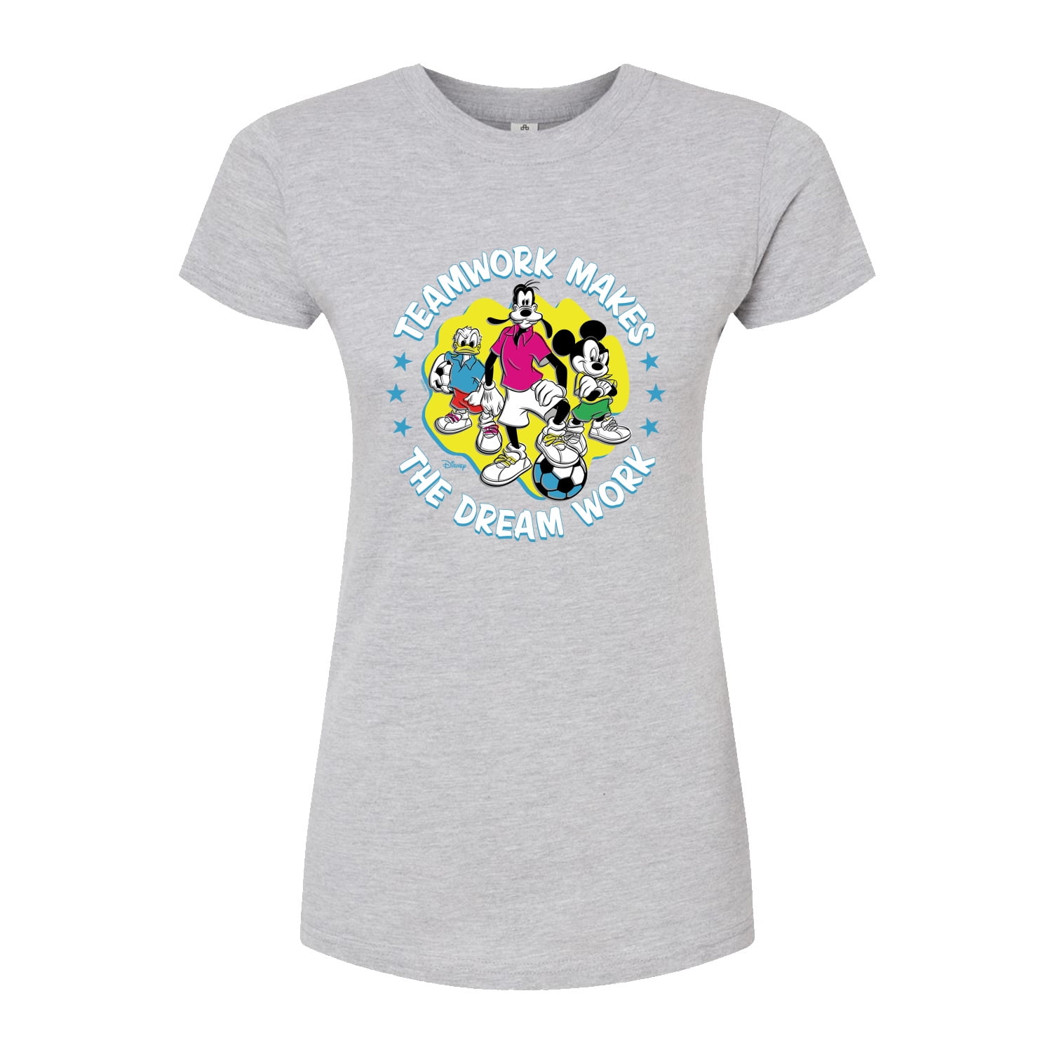 Disney - Teamwork Group - Juniors Fitted Graphic T-Shirt - Walmart.com