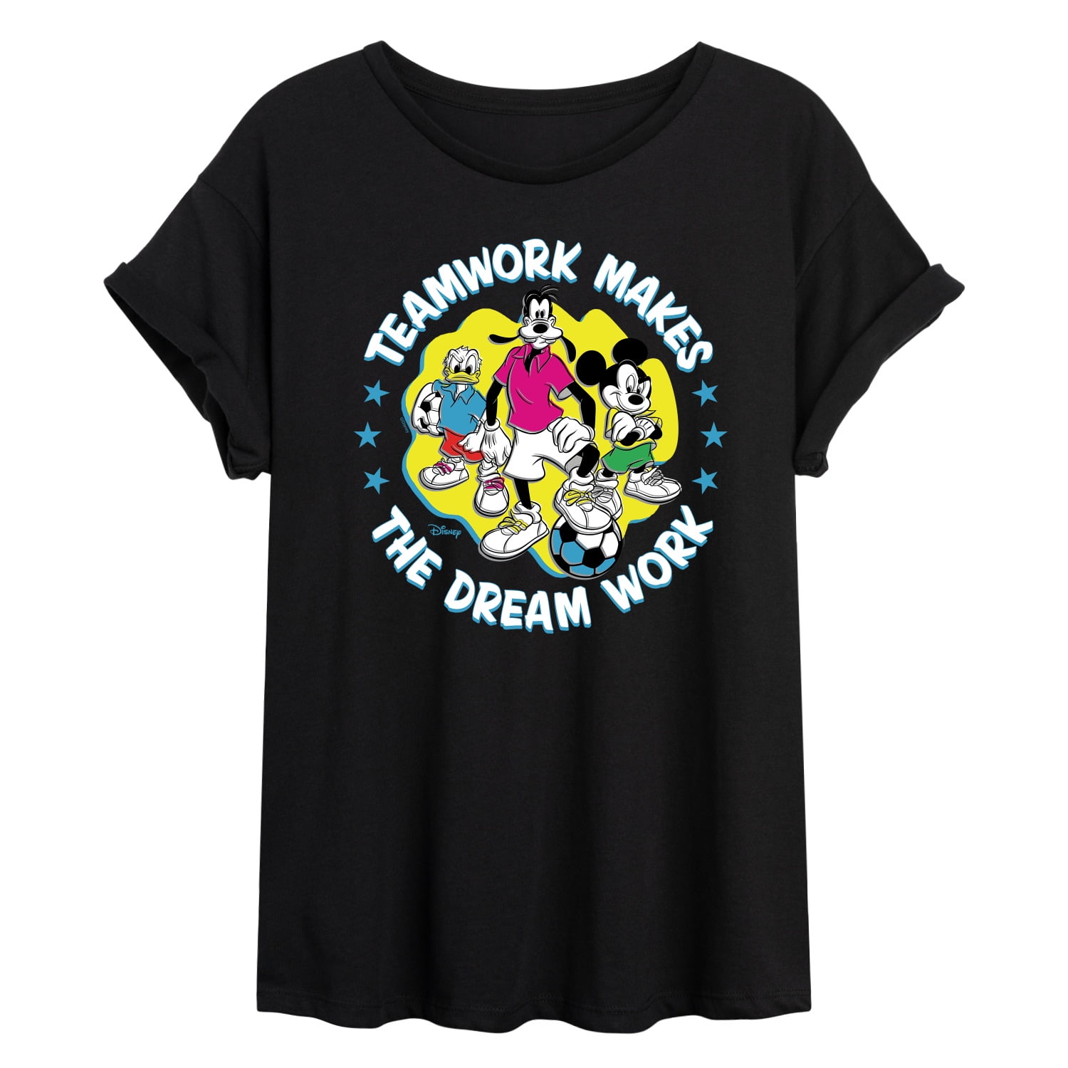 Disney - Teamwork Group - Juniors Ideal Flowy Muscle T-Shirt - Walmart.com