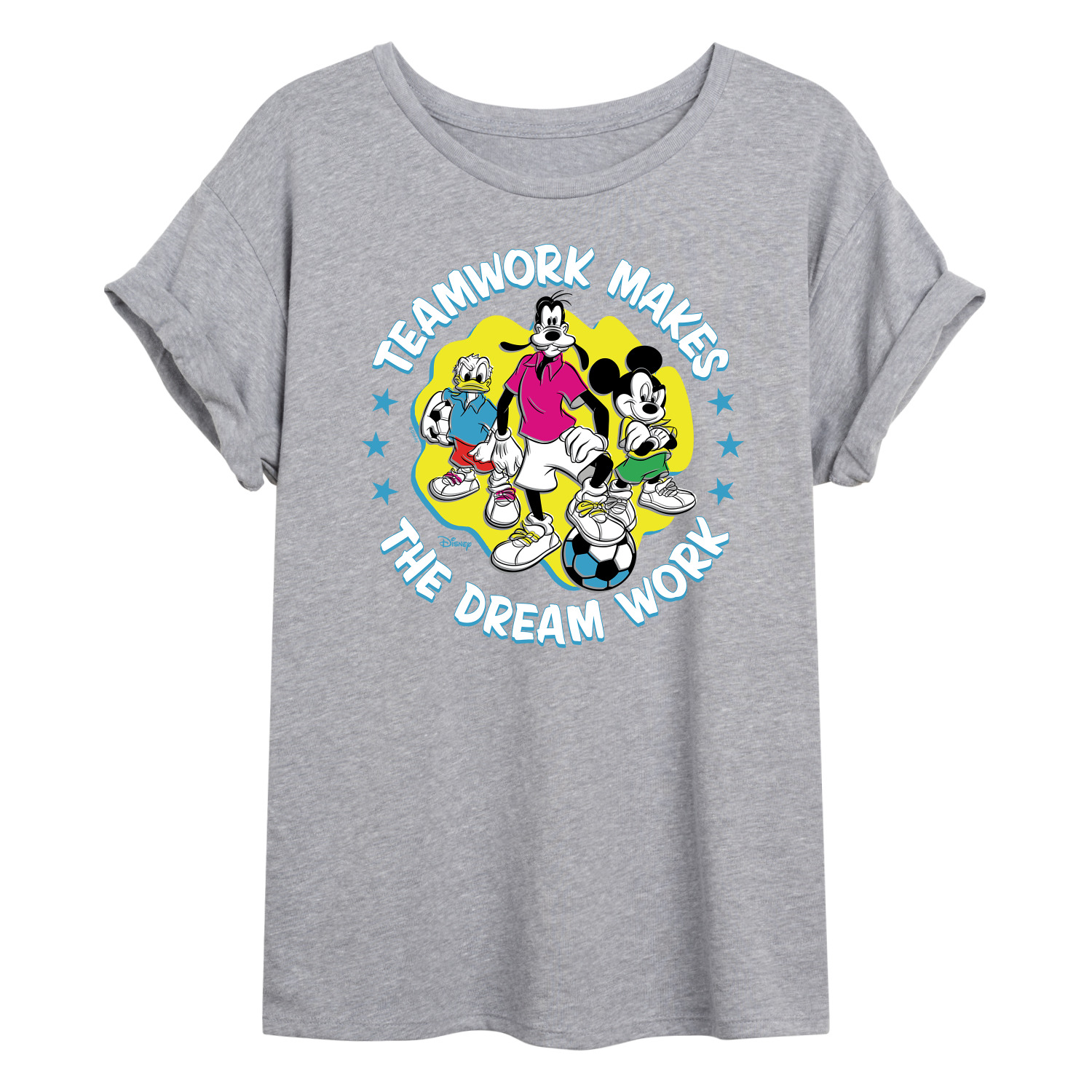 Disney - Teamwork Group - Juniors Ideal Flowy Muscle T-Shirt - Walmart.com