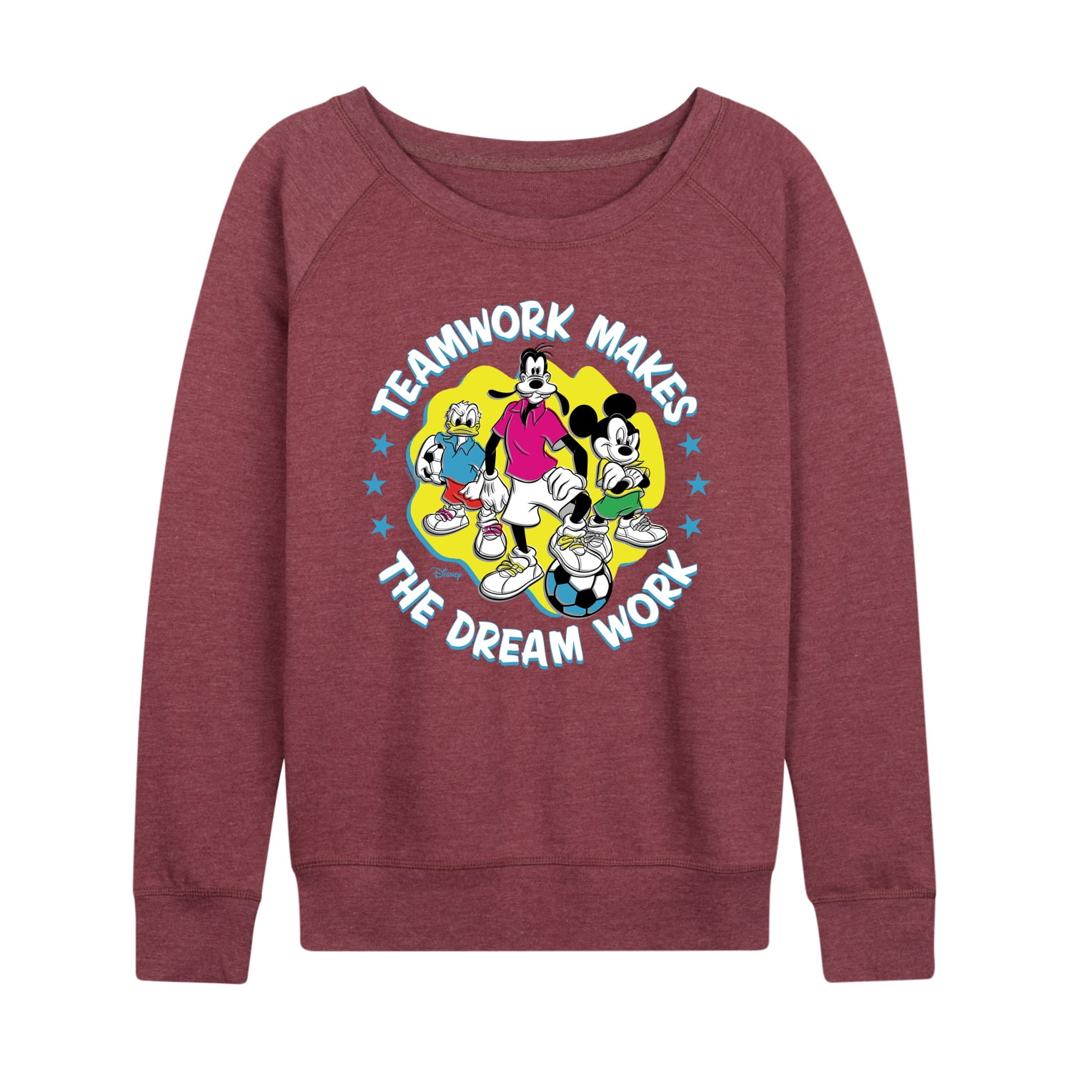 Disney - Teamwork Group - Women's Lightweight French Terry Long Sleeve Shirt - Walmart.com