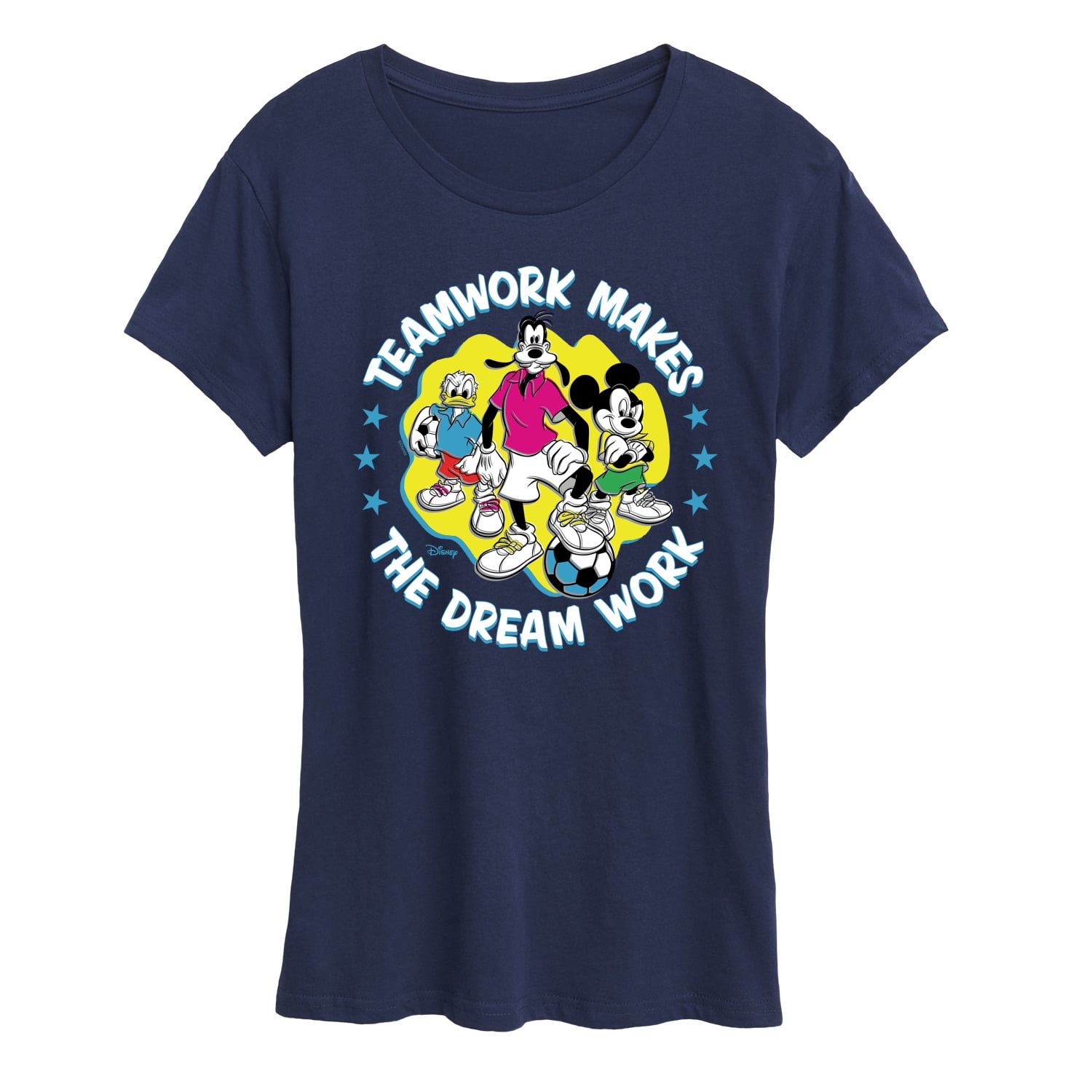 Disney - Teamwork Group - Women's Short Sleeve Graphic T-Shirt ...