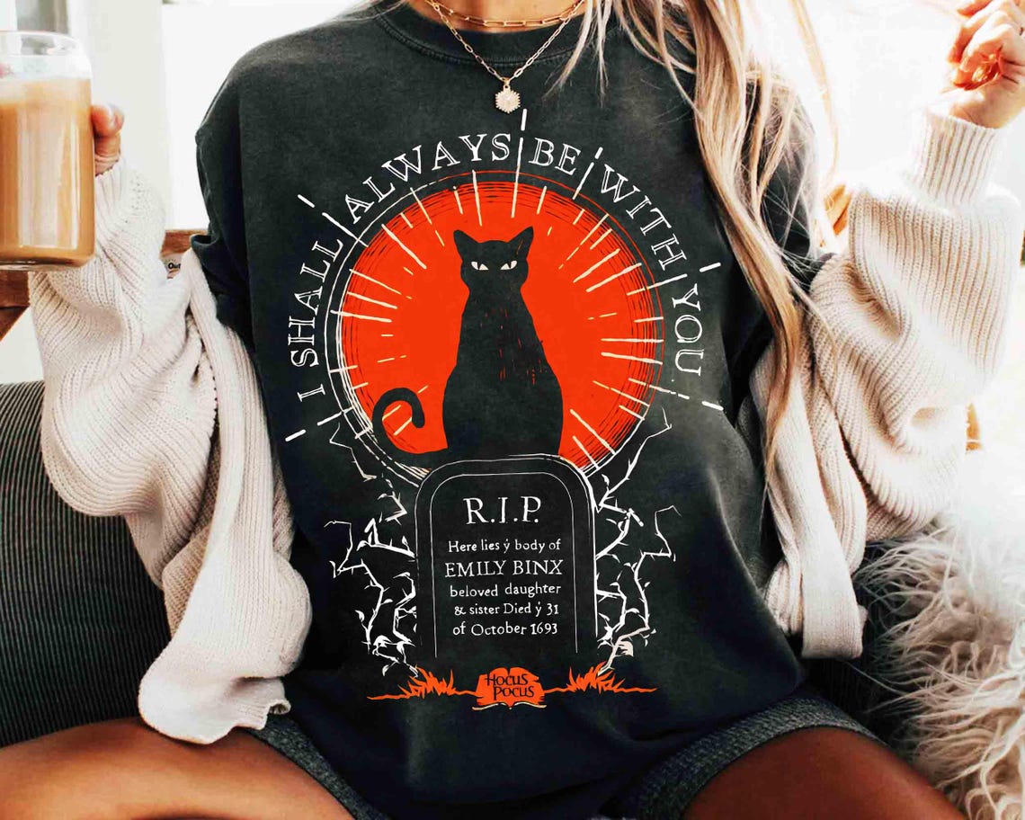 Disney Thackery Binx Fan Club T-shirt, Halloween Black Cat T-shirt ...