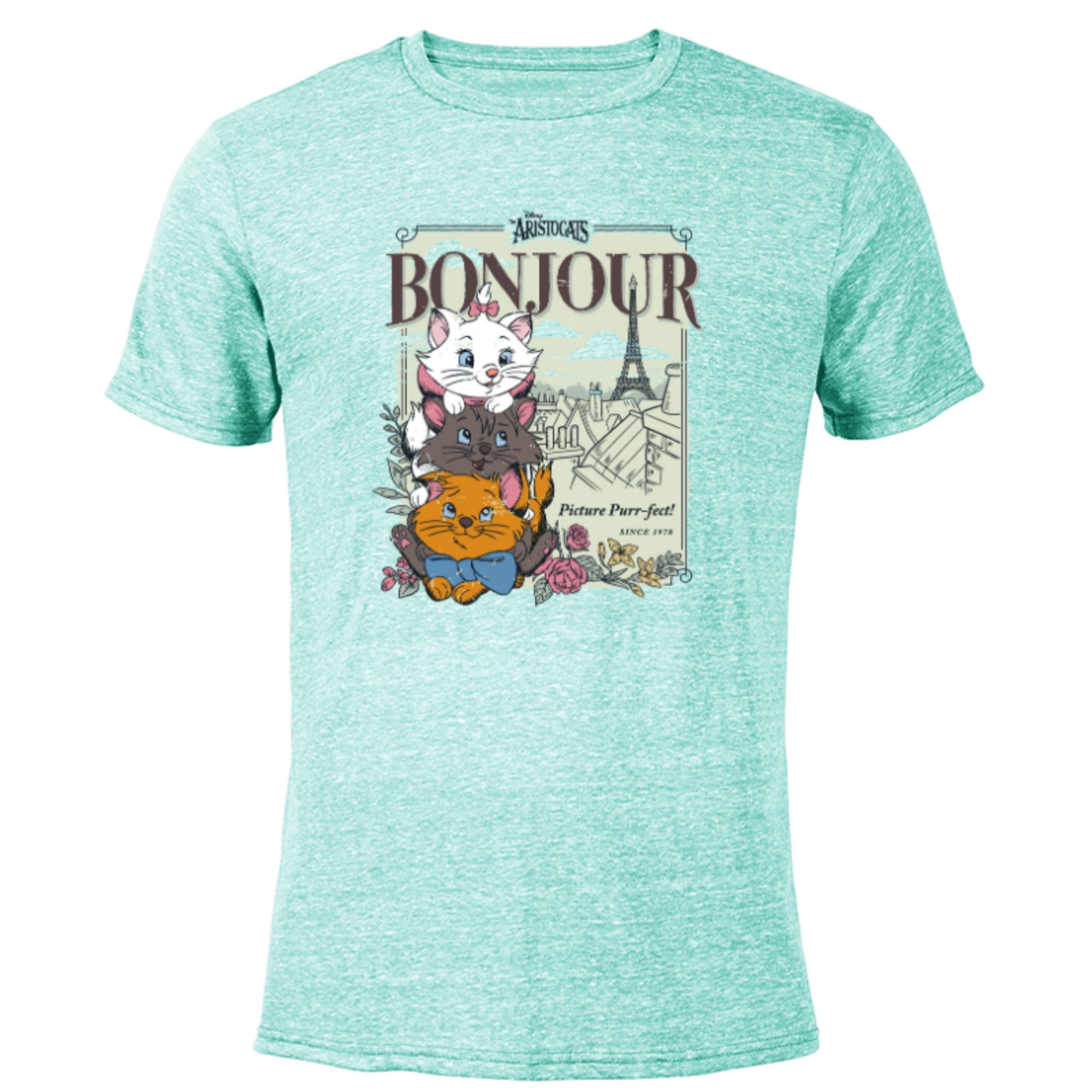 Disney The Aristocats Bonjour - Short Sleeve Blended T-Shirt for Adults ...