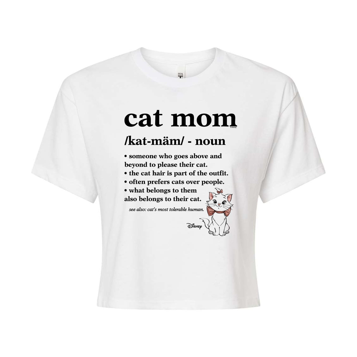 Disney - The Aristocats - Cat Mom Definition - Junior's Cropped Graphic ...