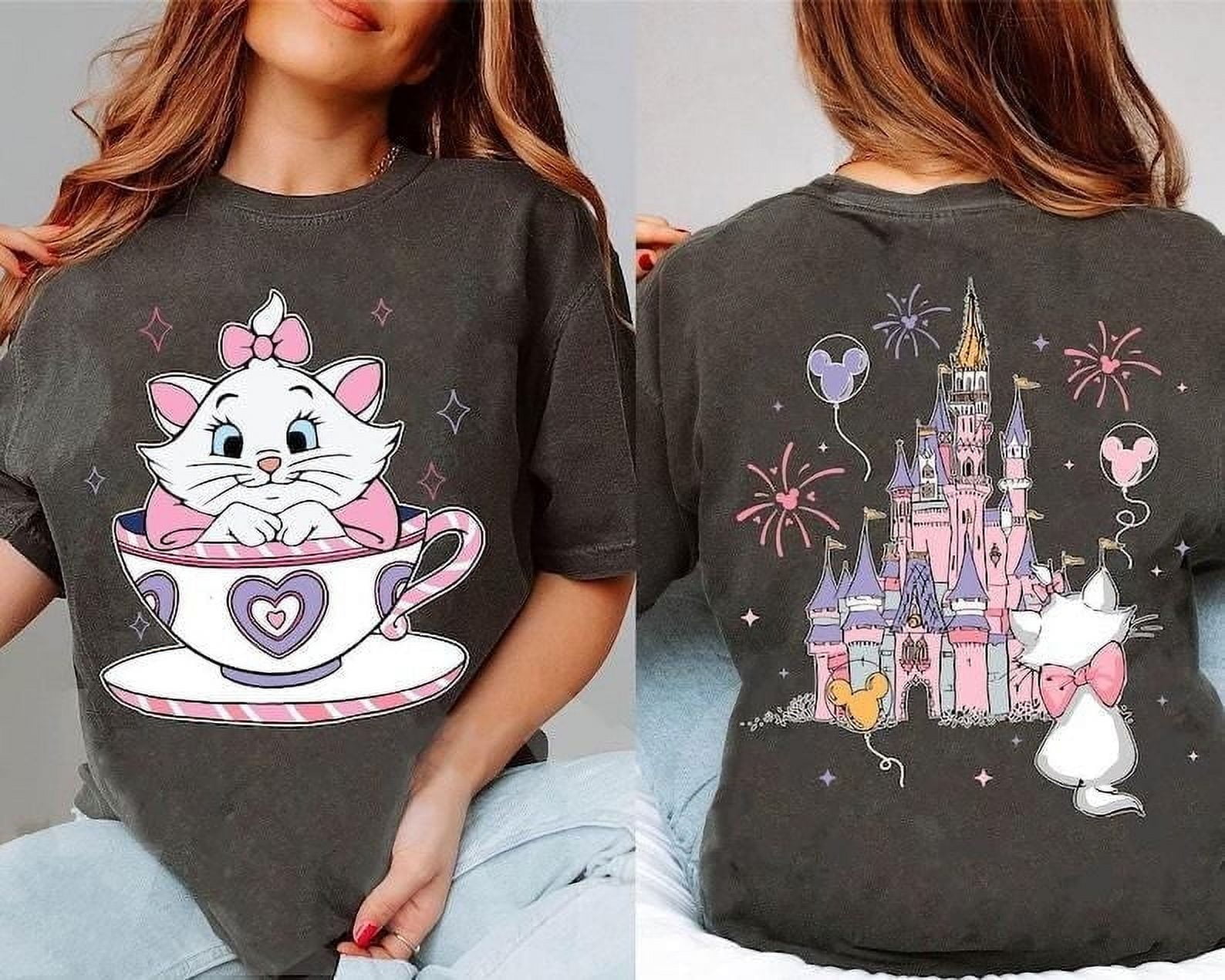 Disney The Aristocats Marie Cat Mad Tea Cup Party Comfort Colors T-Shirt, Disney The Aristocats ...