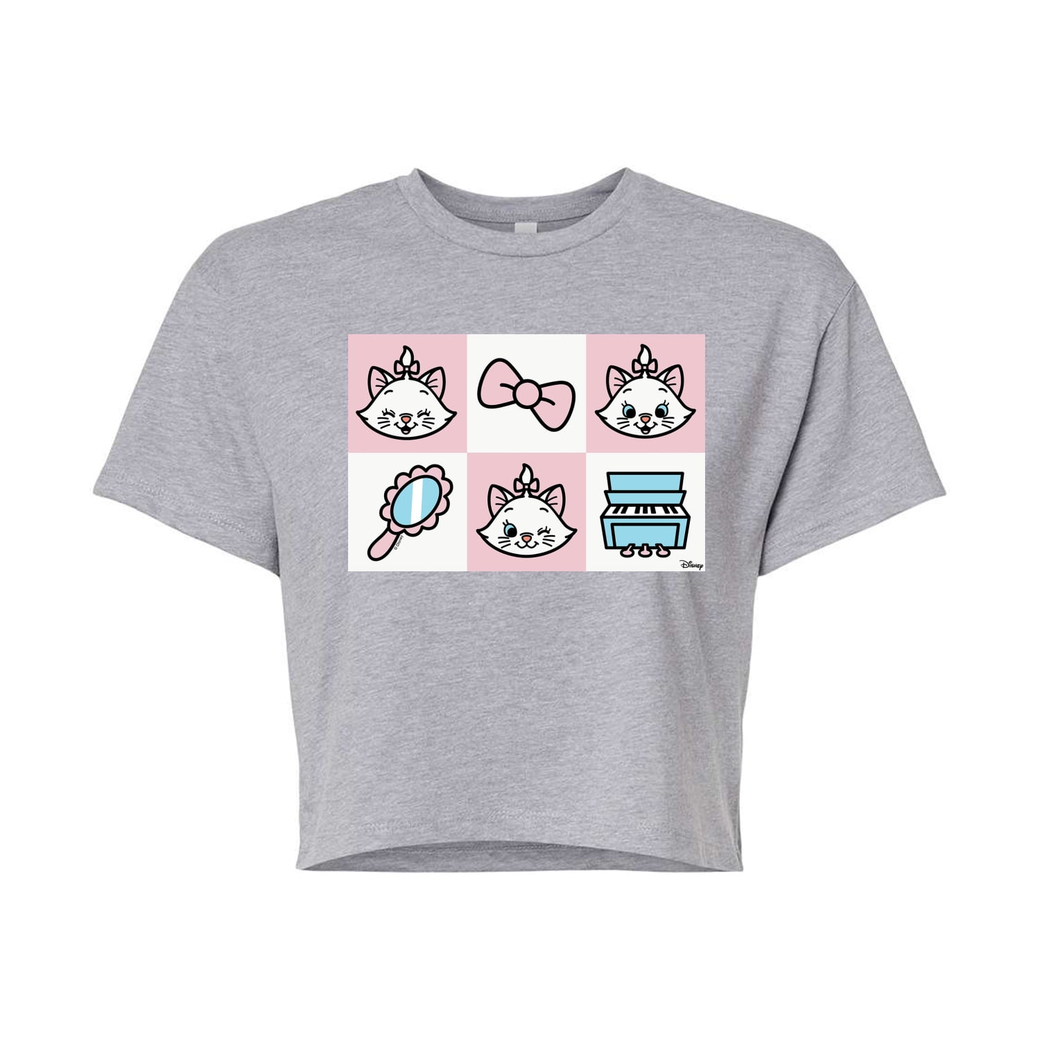 Disney - The Aristocats - Marie Grid - Junior's Cropped Graphic T-Shirt ...