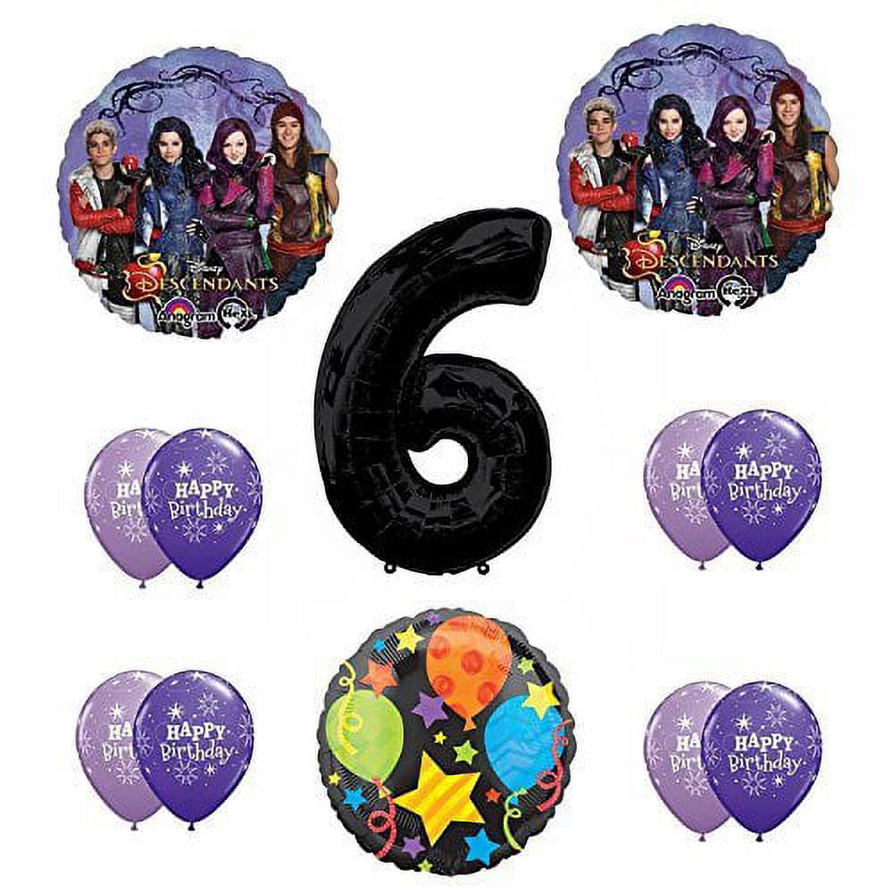Disney The Descendants 6th Happy Birthday Party supplies Balloon ...