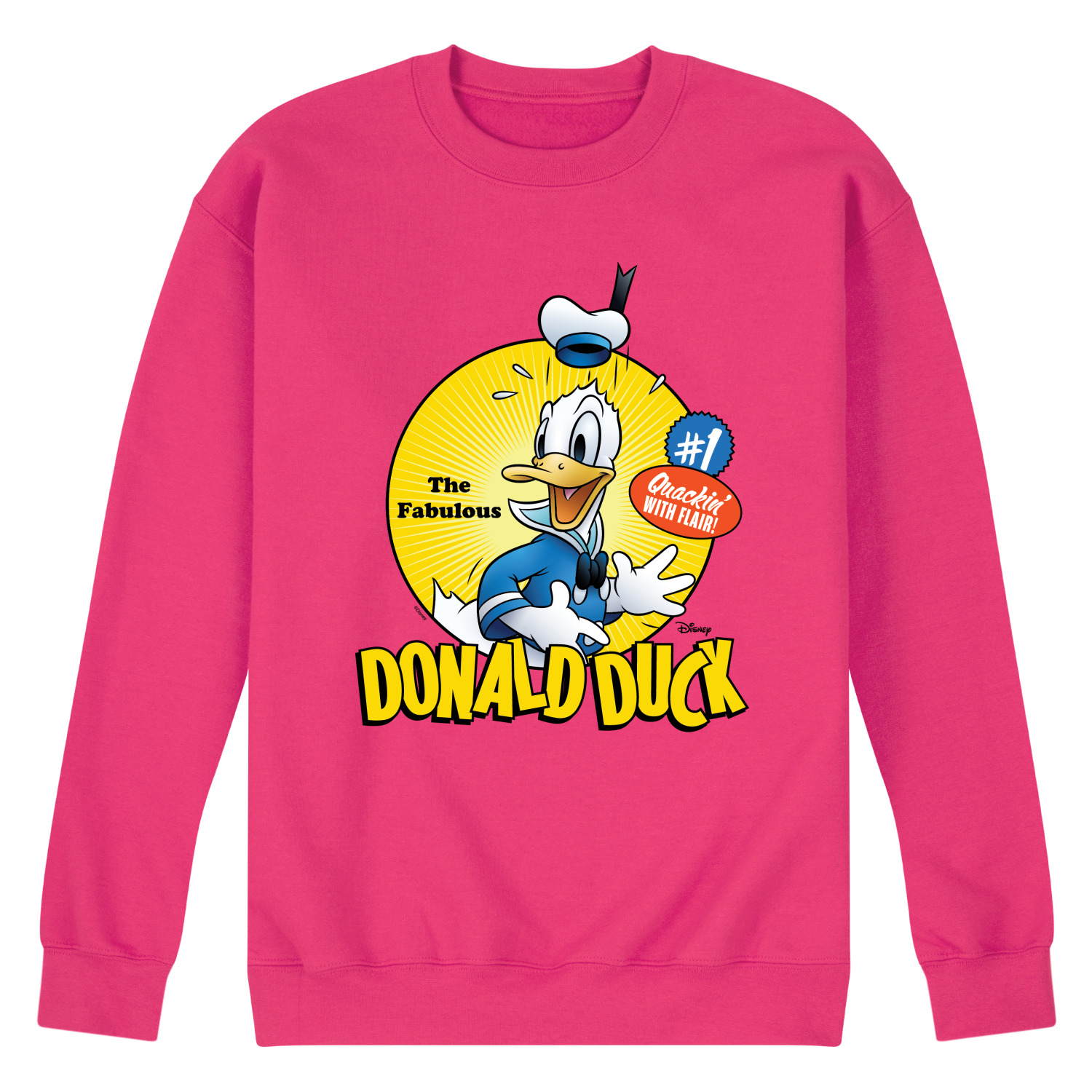Disney - The Fabulous Donald Duck - Men's Crew Neck Fleece Pullover ...