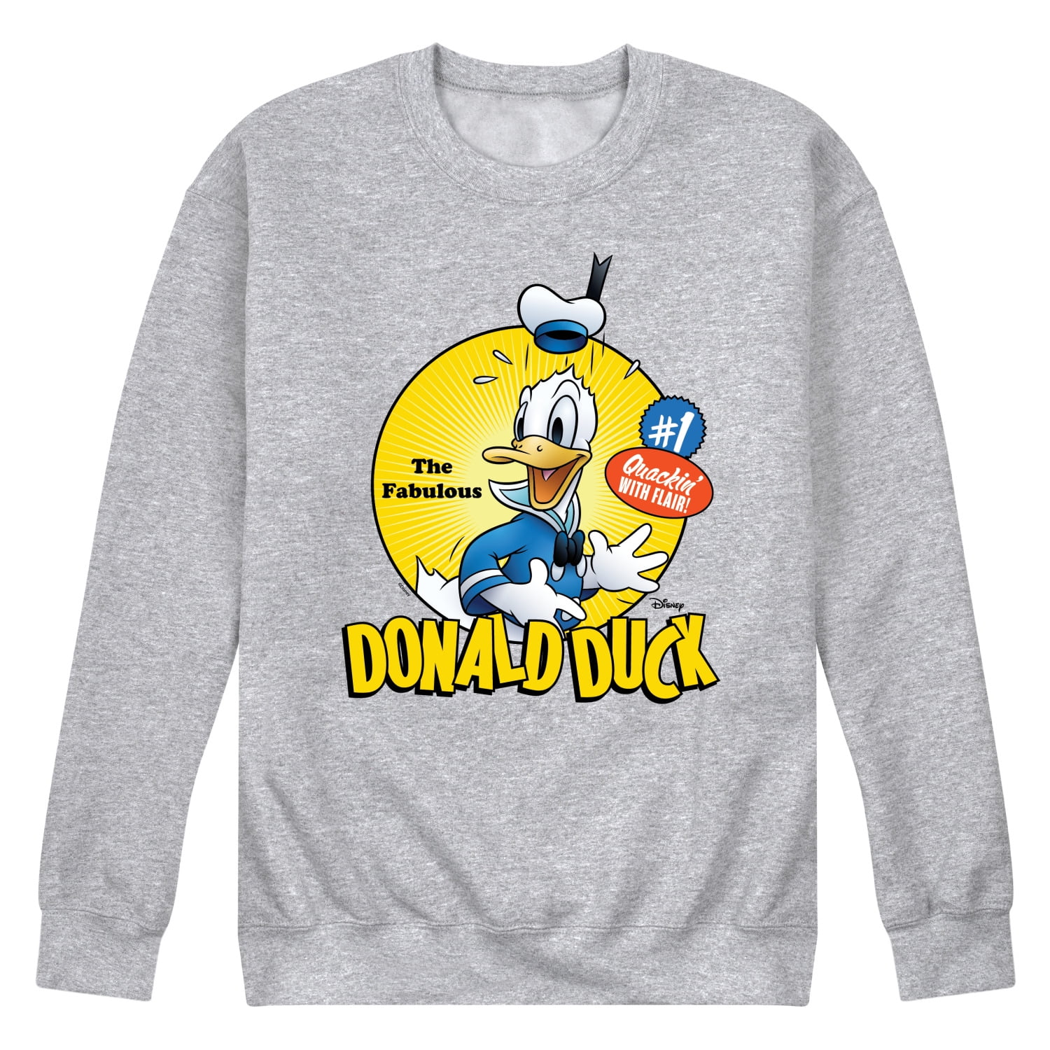 Disney - The Fabulous Donald Duck - Men's Crew Neck Fleece Pullover ...