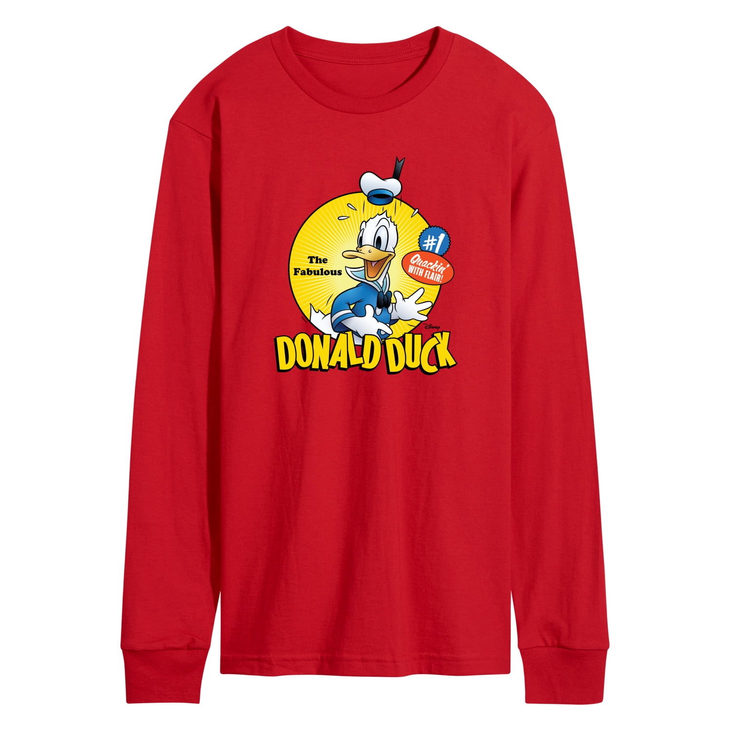 Disney - The Fabulous Donald Duck - Men's Long Sleeve T-Shirt - Walmart.com
