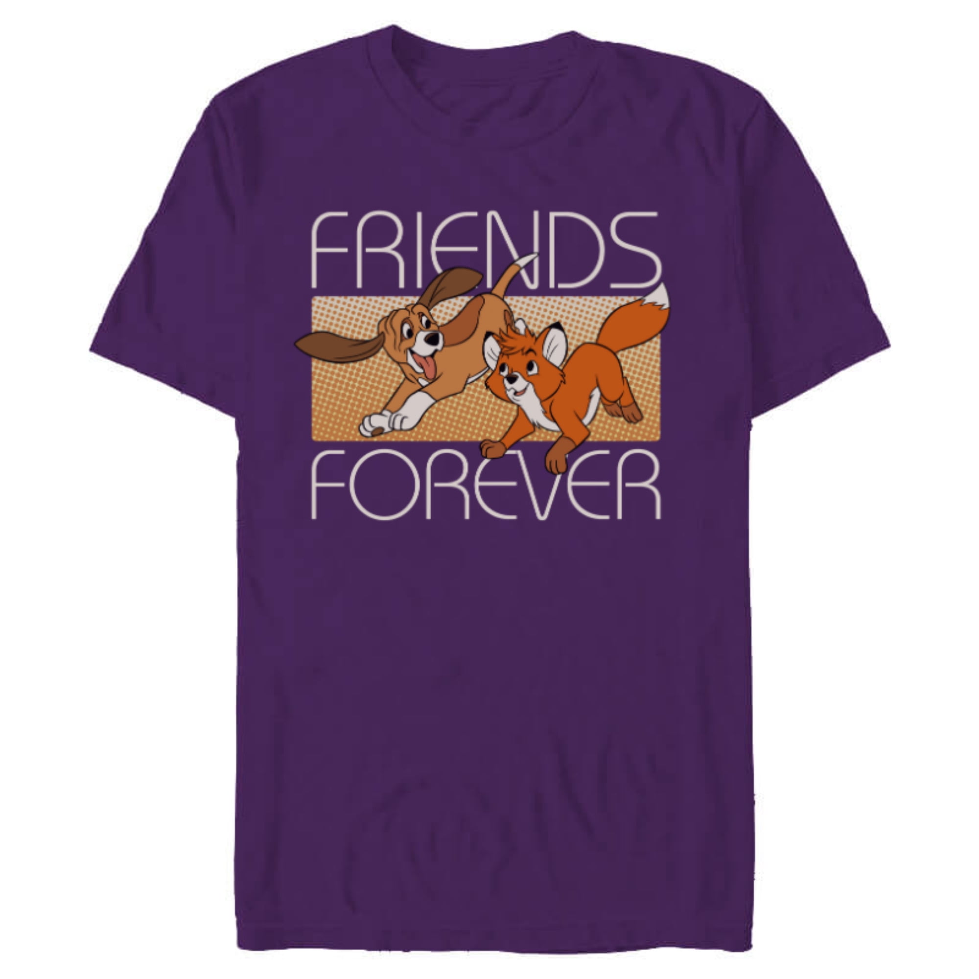 Disney The Fox and the Hound Friends Forever - Short Sleeve Blended T ...