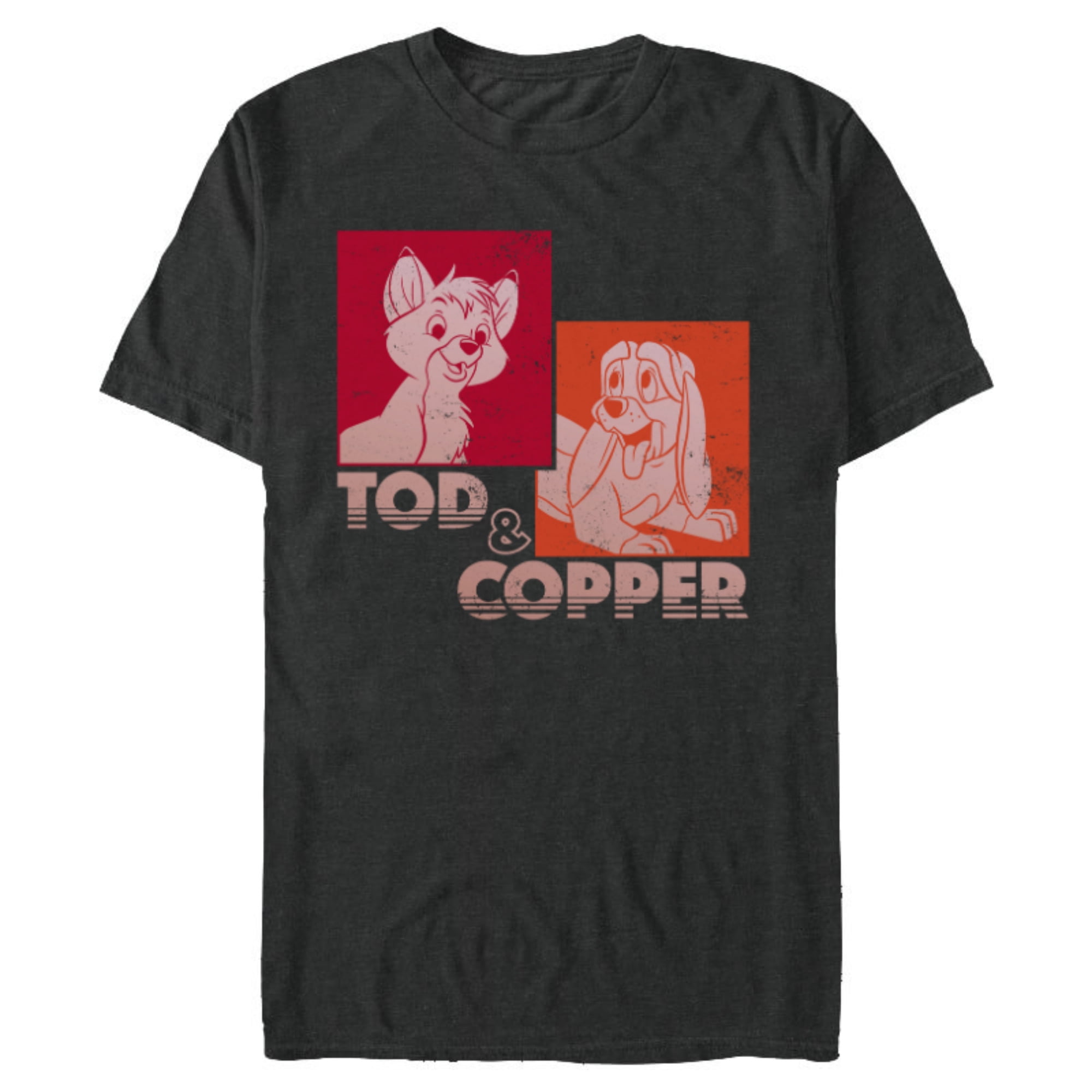 Disney The Fox and the Hound Tod & Copper Retro - Short Sleeve Blended ...