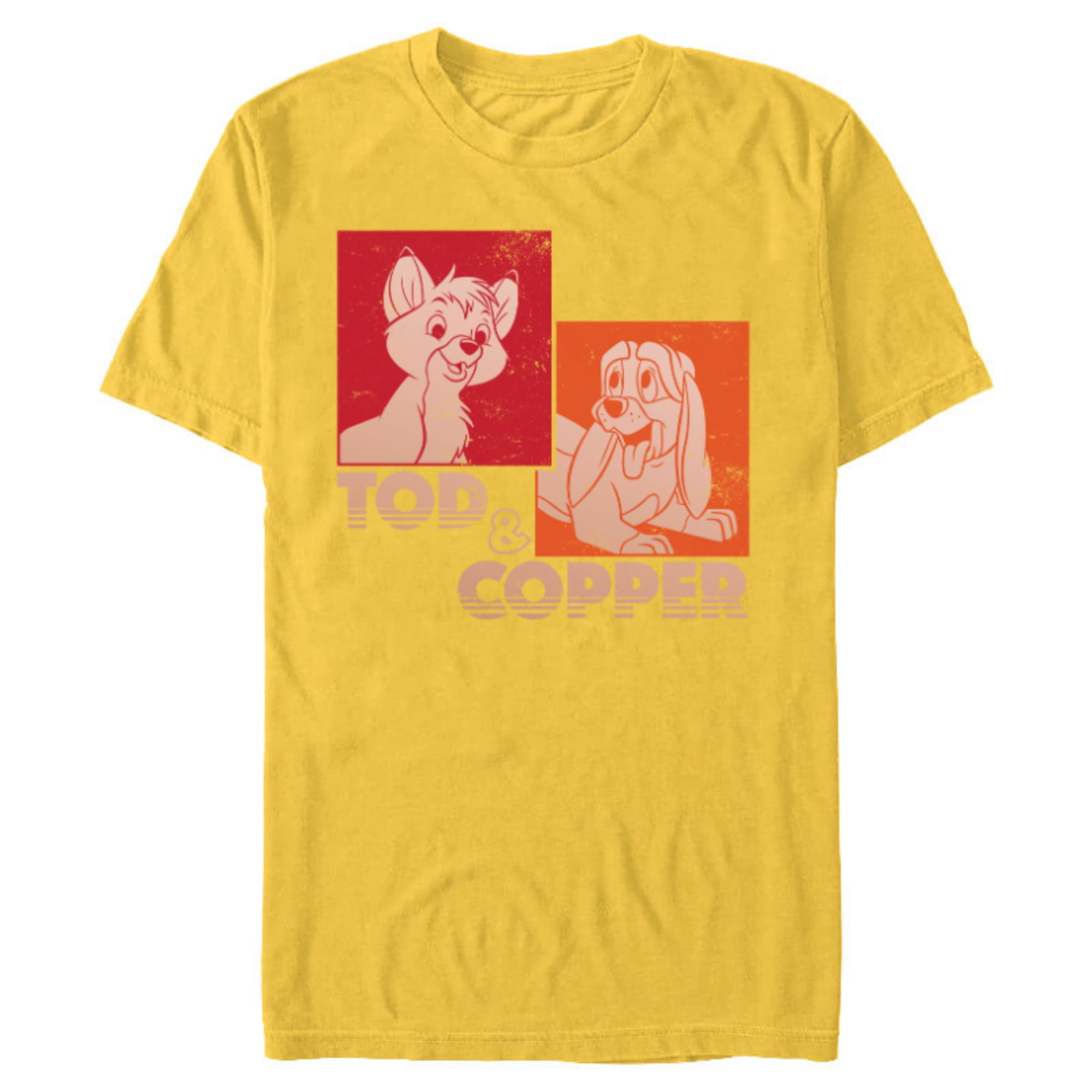 Disney The Fox and the Hound Tod & Copper Retro - Short Sleeve Blended ...