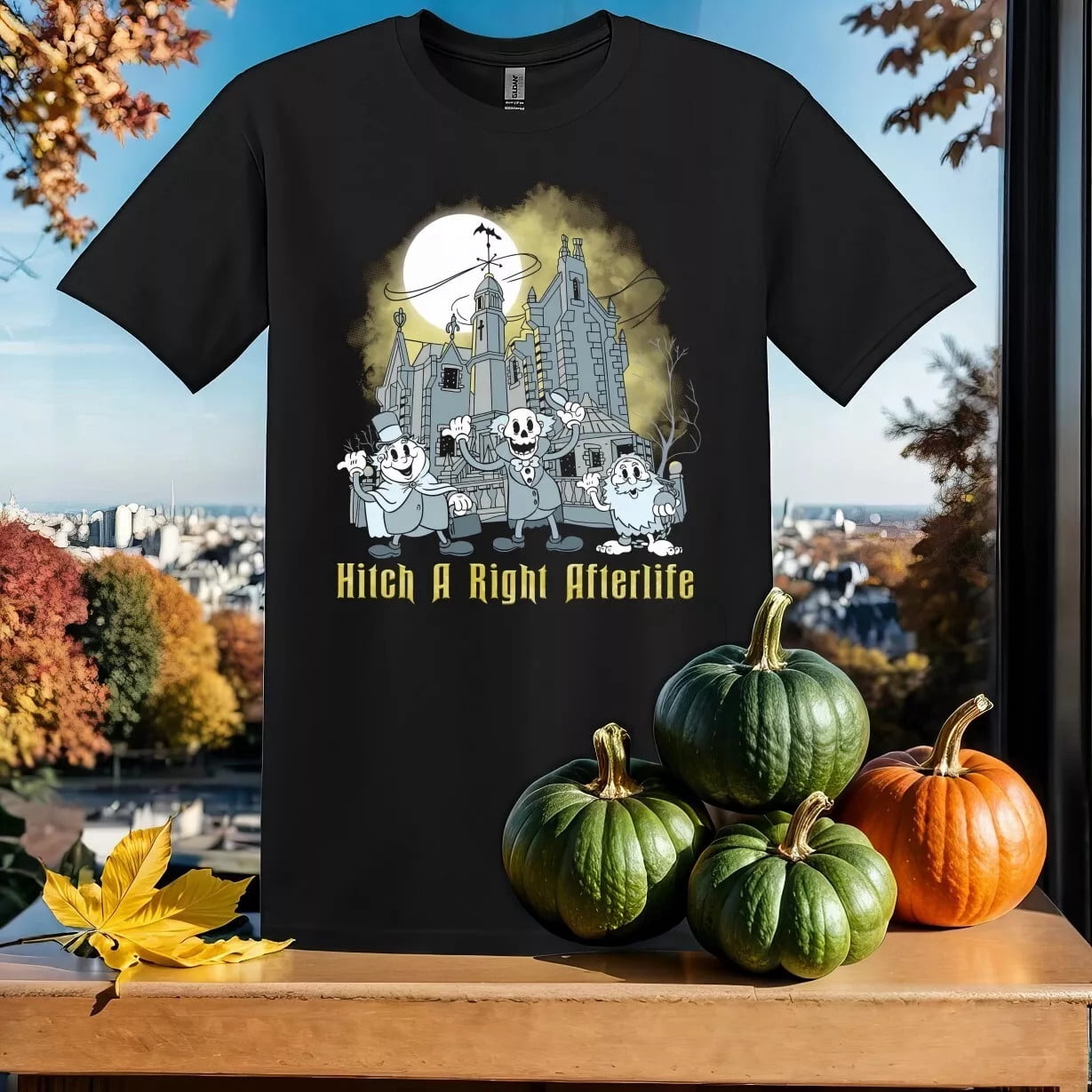 Disney The Haunted Mansion Hitchhiking Ghosts Spooky Vault T-shirt ...