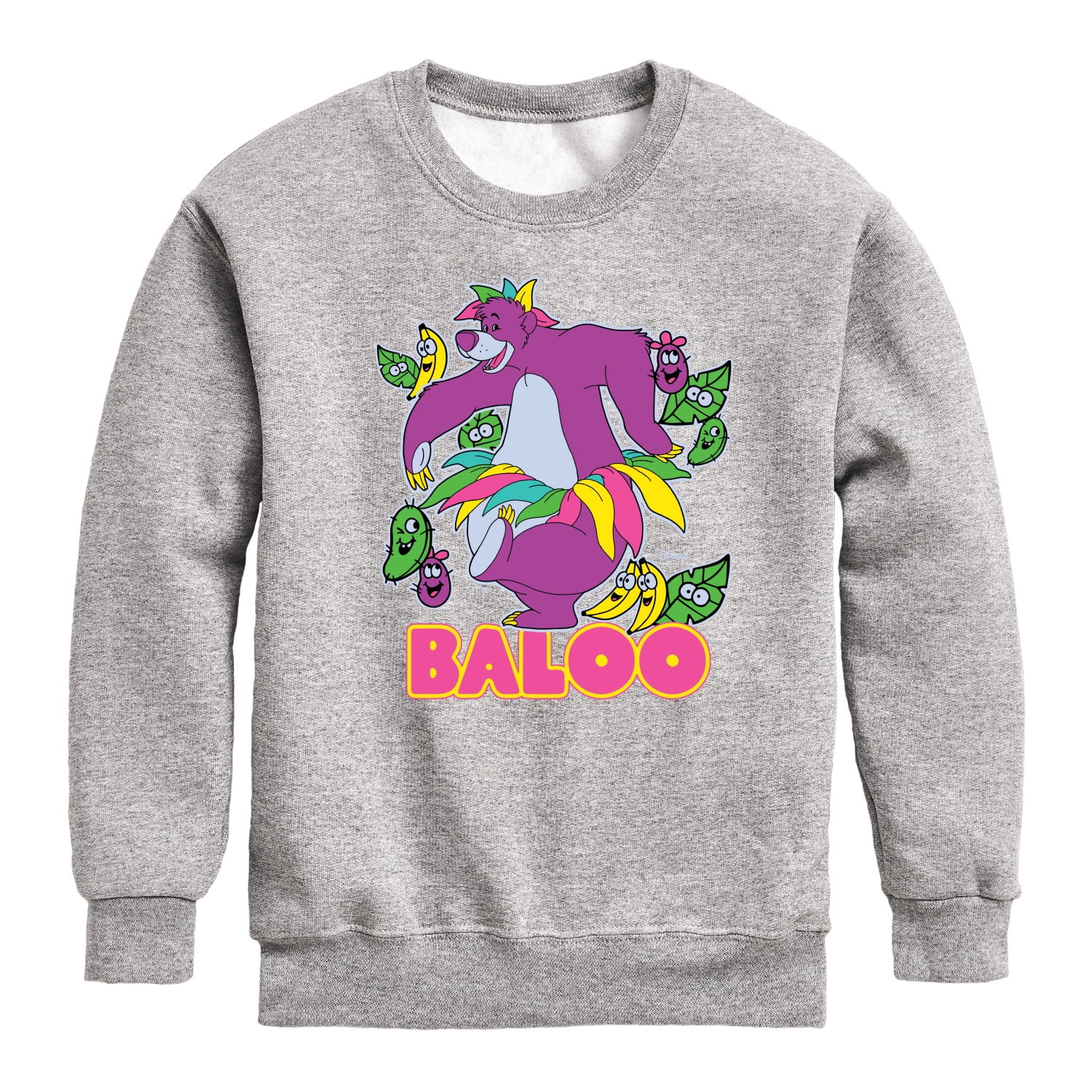Disney - The Jungle Book - Baloo Stickers - Boys Crew Fleece Sweatshirt ...