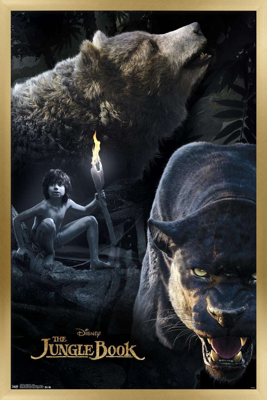 Disney The Jungle Book - Group Wall Poster, 22.375" x 34", Framed ...