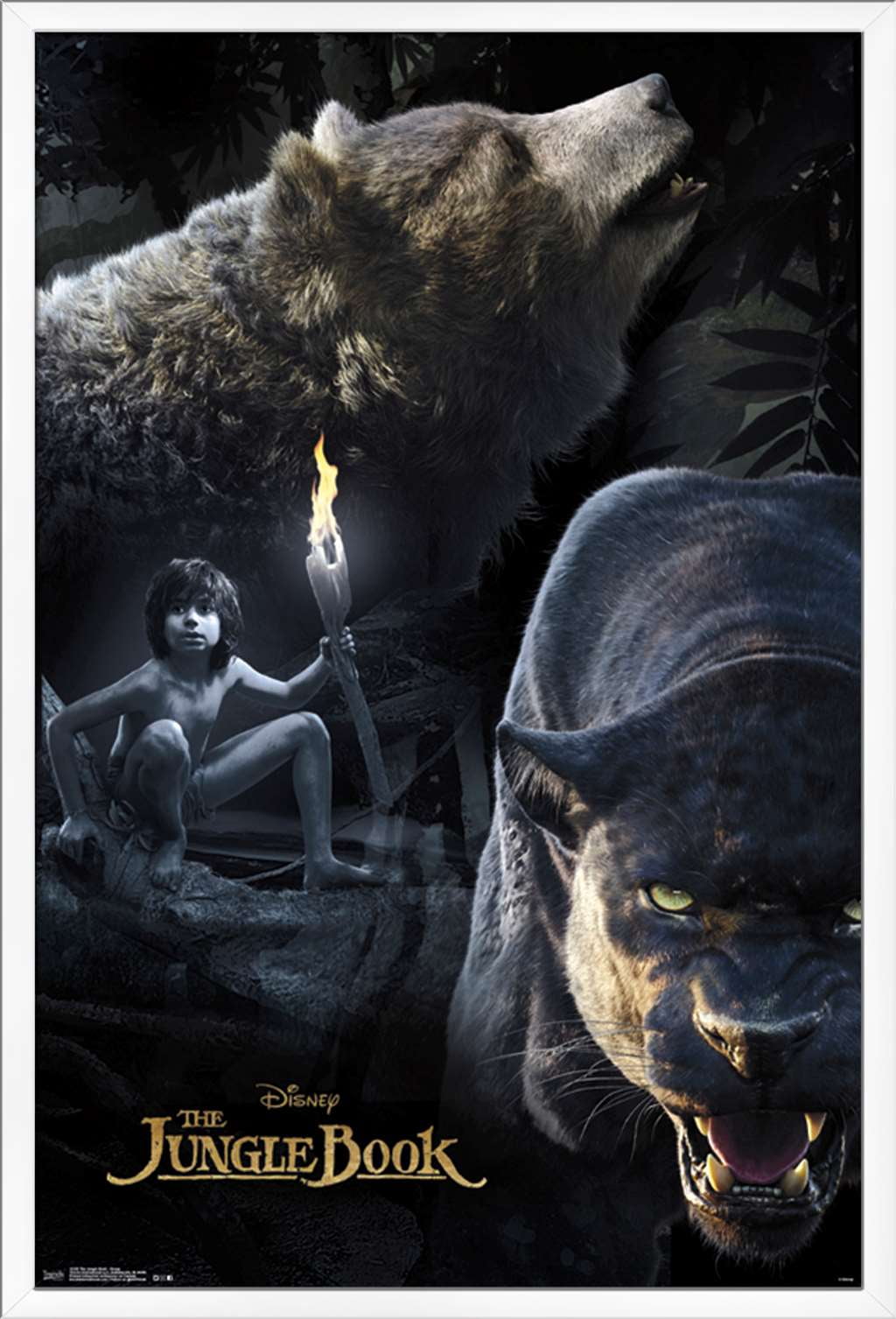 Disney The Jungle Book - Group Wall Poster, 22.375" x 34", Framed ...
