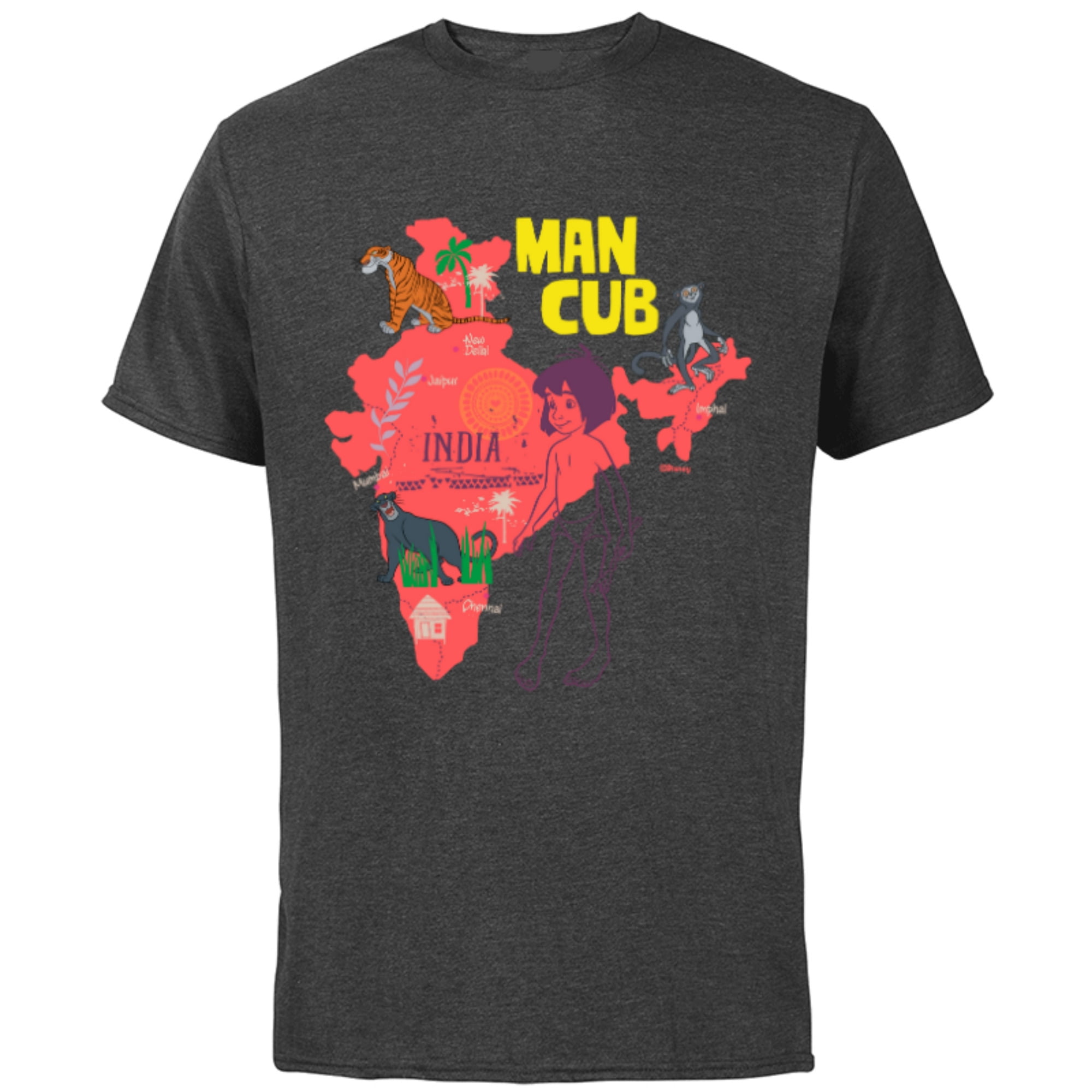 Disney The Jungle Book Mowgli the Man Cub - Short Sleeve Cotton T-Shirt ...