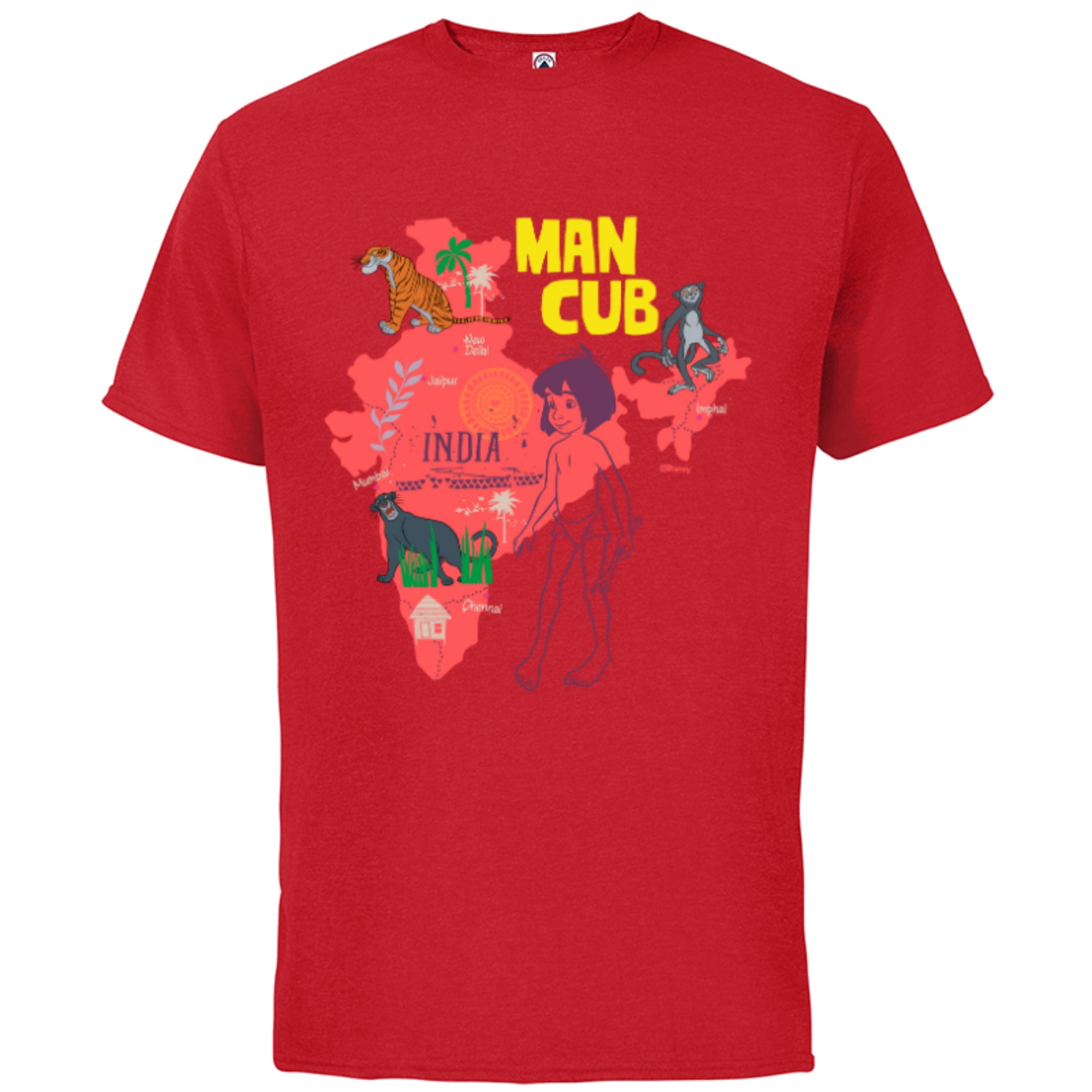 Disney The Jungle Book Mowgli the Man Cub - Short Sleeve Cotton T-Shirt ...