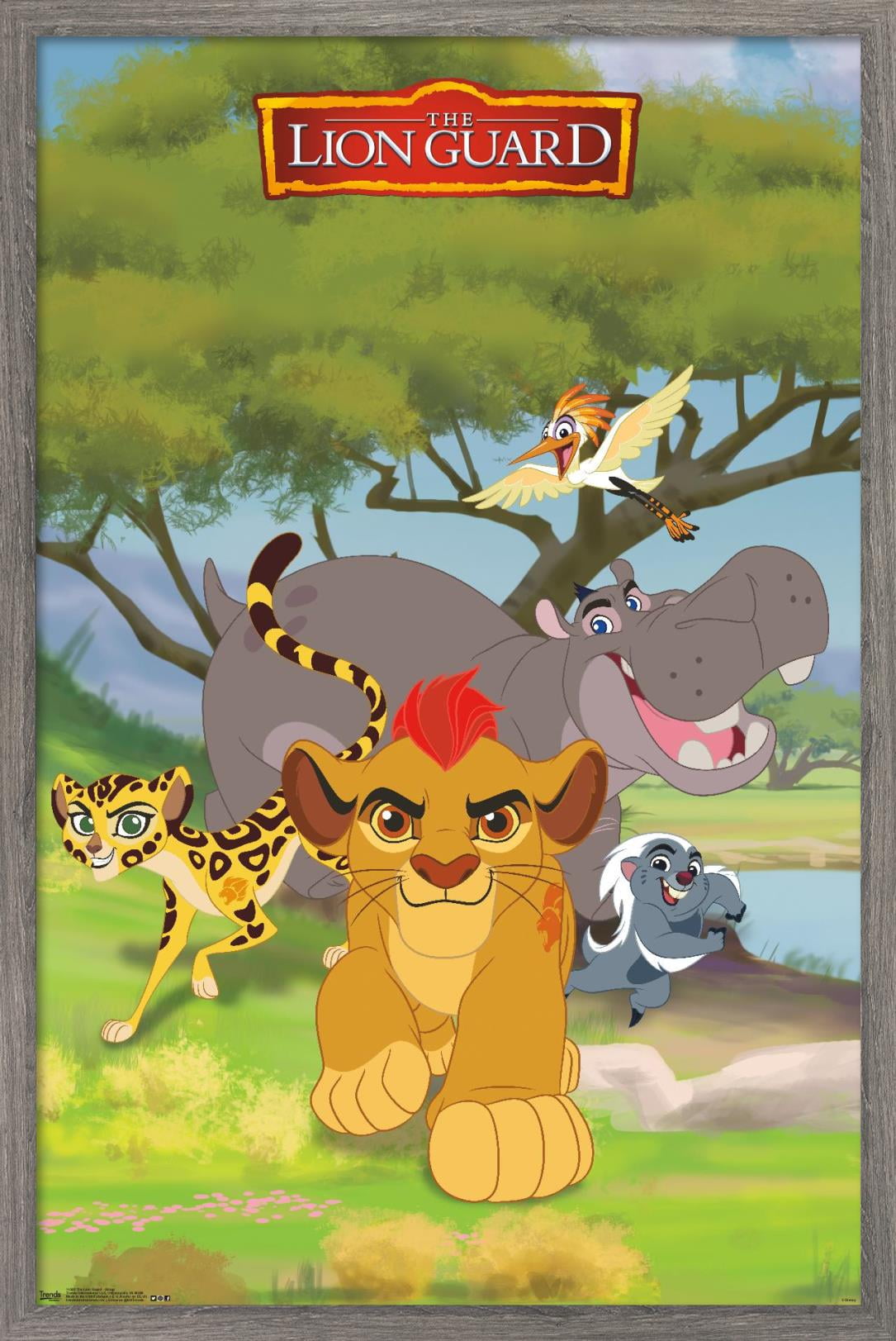Disney The Lion Guard - Group Wall Poster, 22.375" x 34", Framed ...