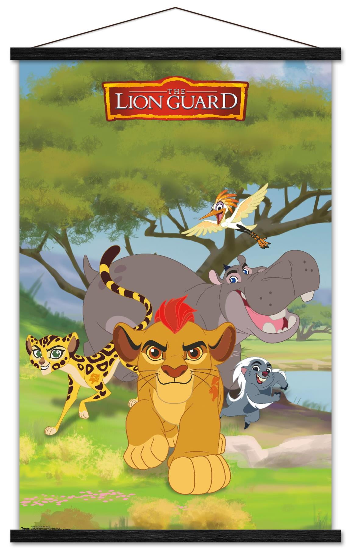 Disney The Lion Guard - Group Wall Poster with Wooden Magnetic Frame ...