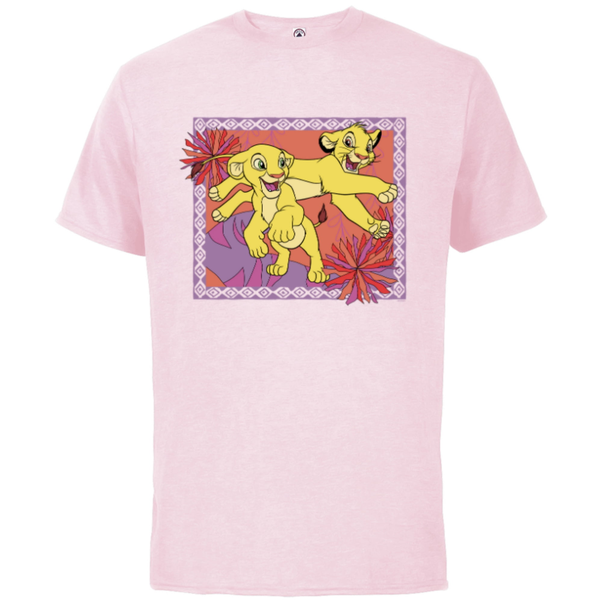 Disney The Lion King 30th Anniversary Simba & Nala Cubs - Short Sleeve Cotton T-Shirt for Adults ...