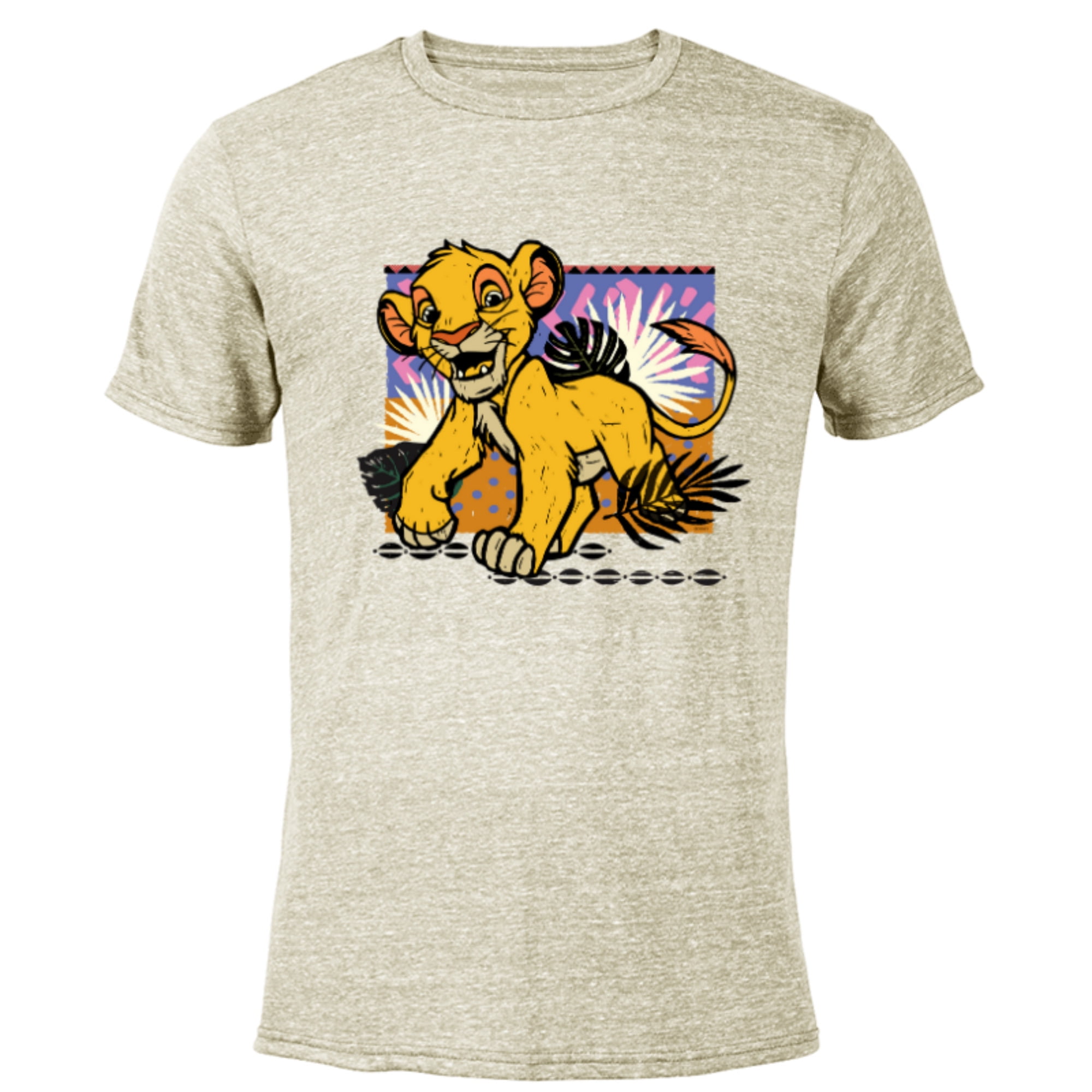 Disney The Lion King 30th Anniversary Wood Block Style Simba - Short ...