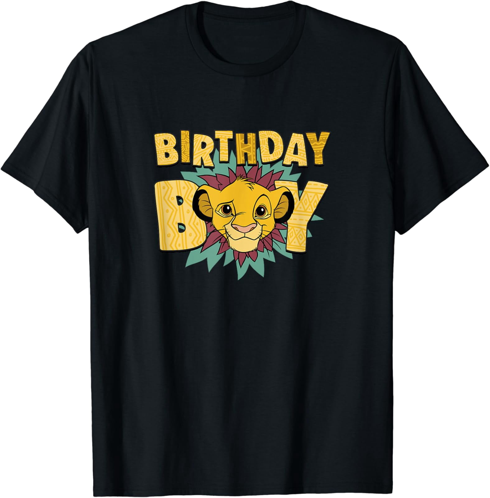 Disney The Lion King Birthday Simba Big Face Chest T-Shirt - Walmart.com