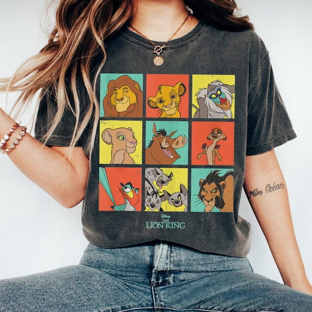 Disney The Lion King Characters 90s Grid Shirt, Animal Kingdom, Disney ...