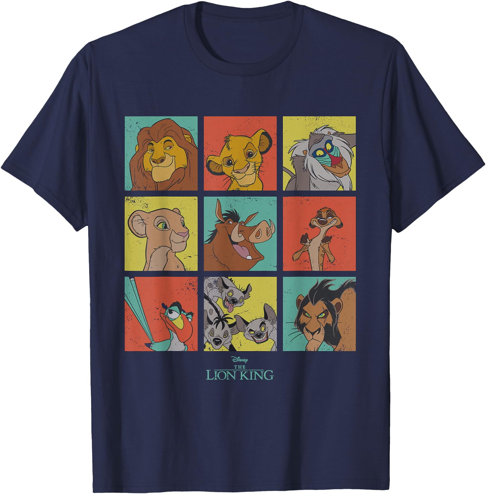 Disney The Lion King Characters 90s Grid T-Shirt - Walmart.com