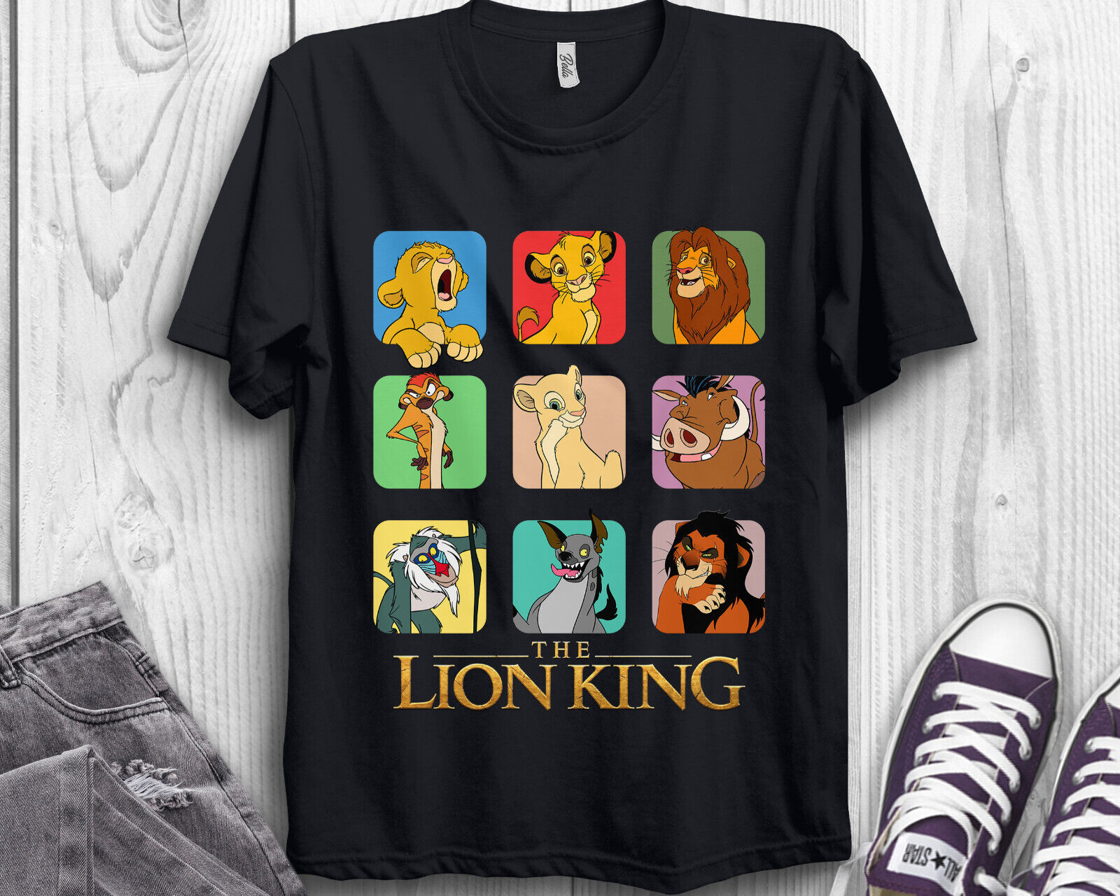 Disney The Lion King Characters Group Shot Tee Unisex Adult Shirt Kid ...