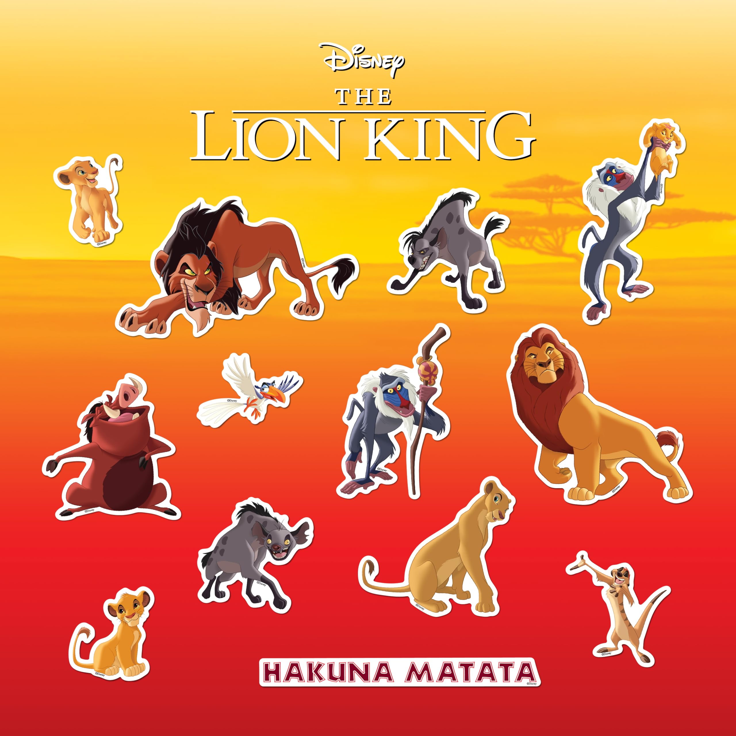 Disney The Lion King Decals - Set of 13 Vinyl Stickers Mufasa Simba ...