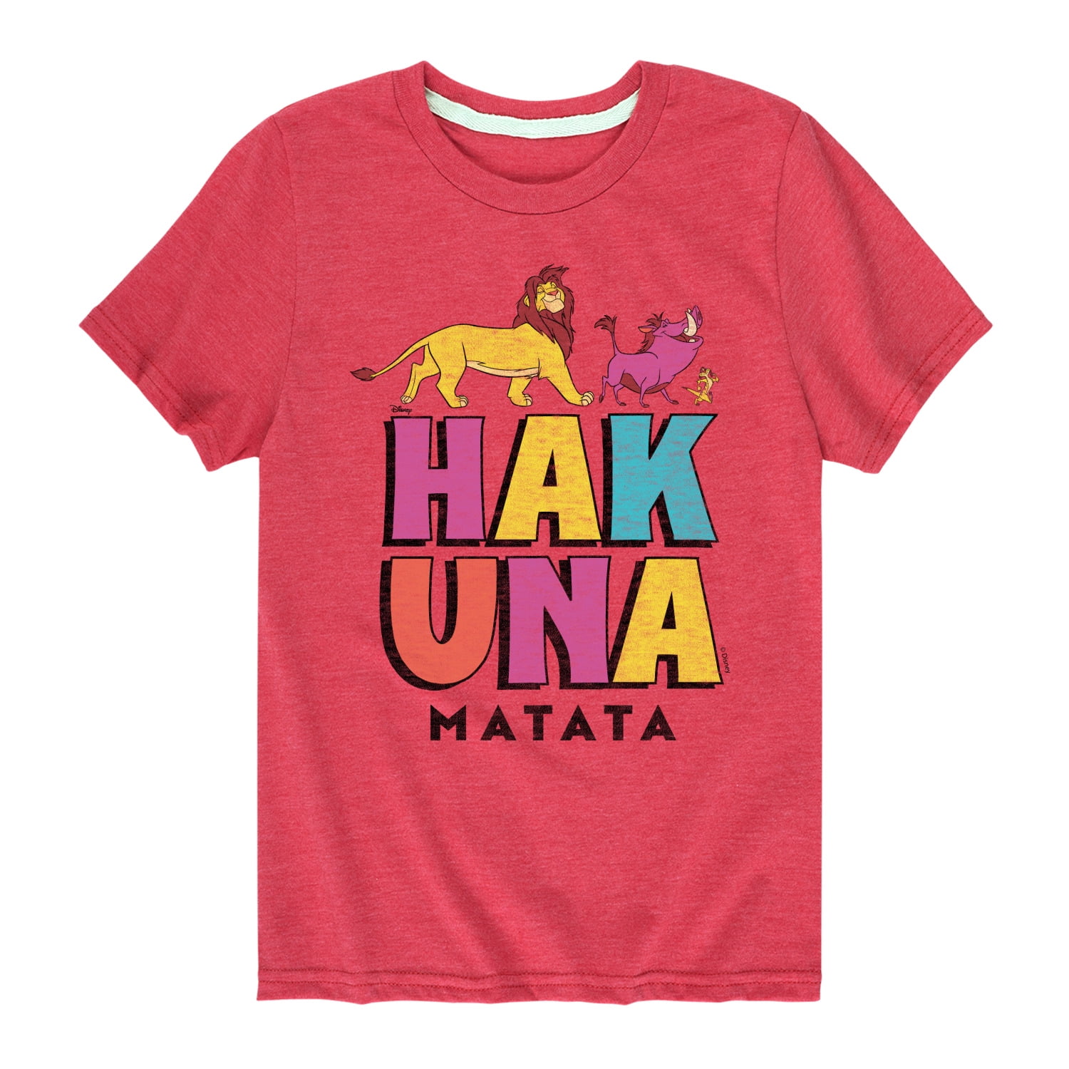 Disney - The Lion King - Hakuna Matata Stacked - Toddler & Youth Short Sleeve Graphic T-Shirt ...