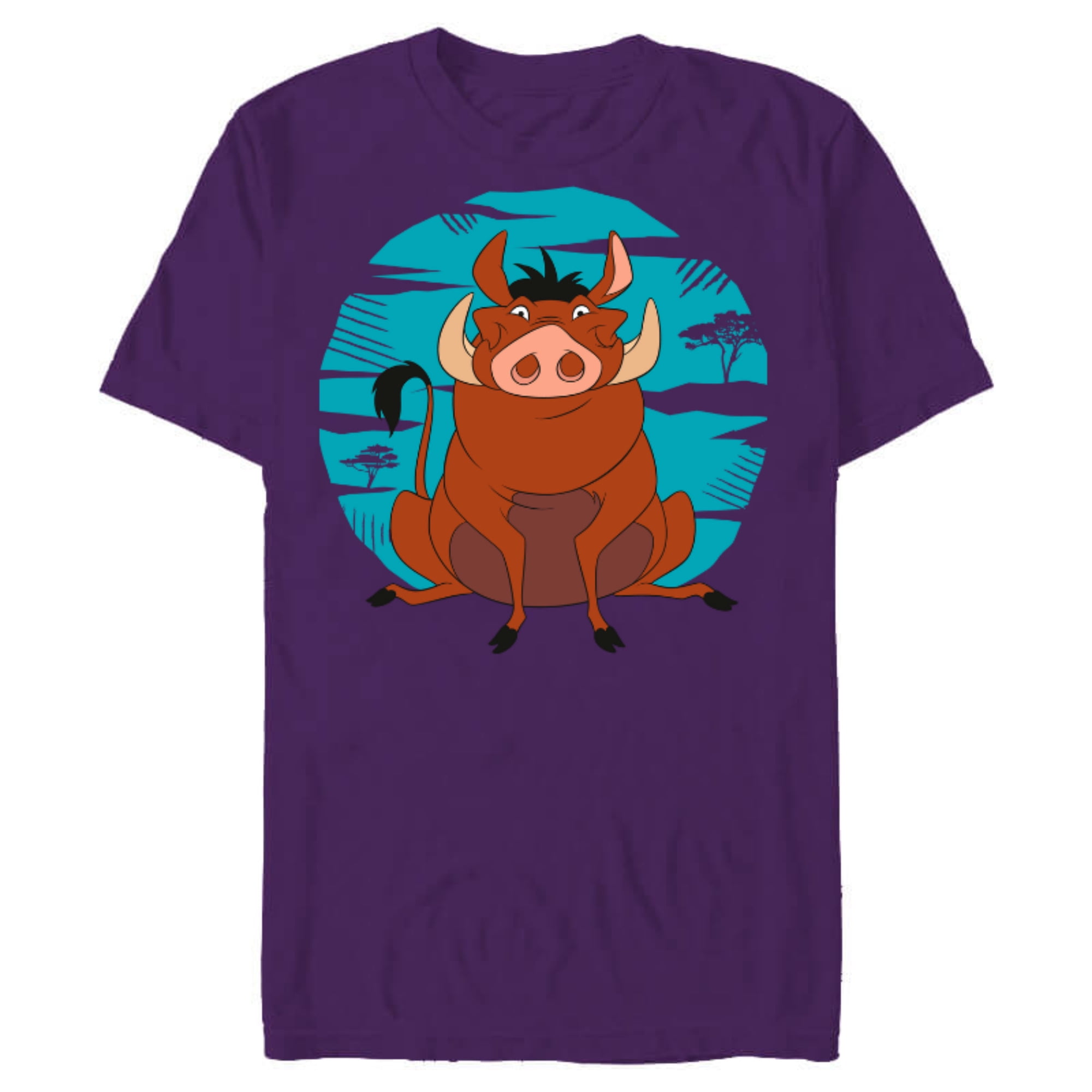 Disney The Lion King Happy Pumbaa - Short Sleeve Blended T-Shirt for ...
