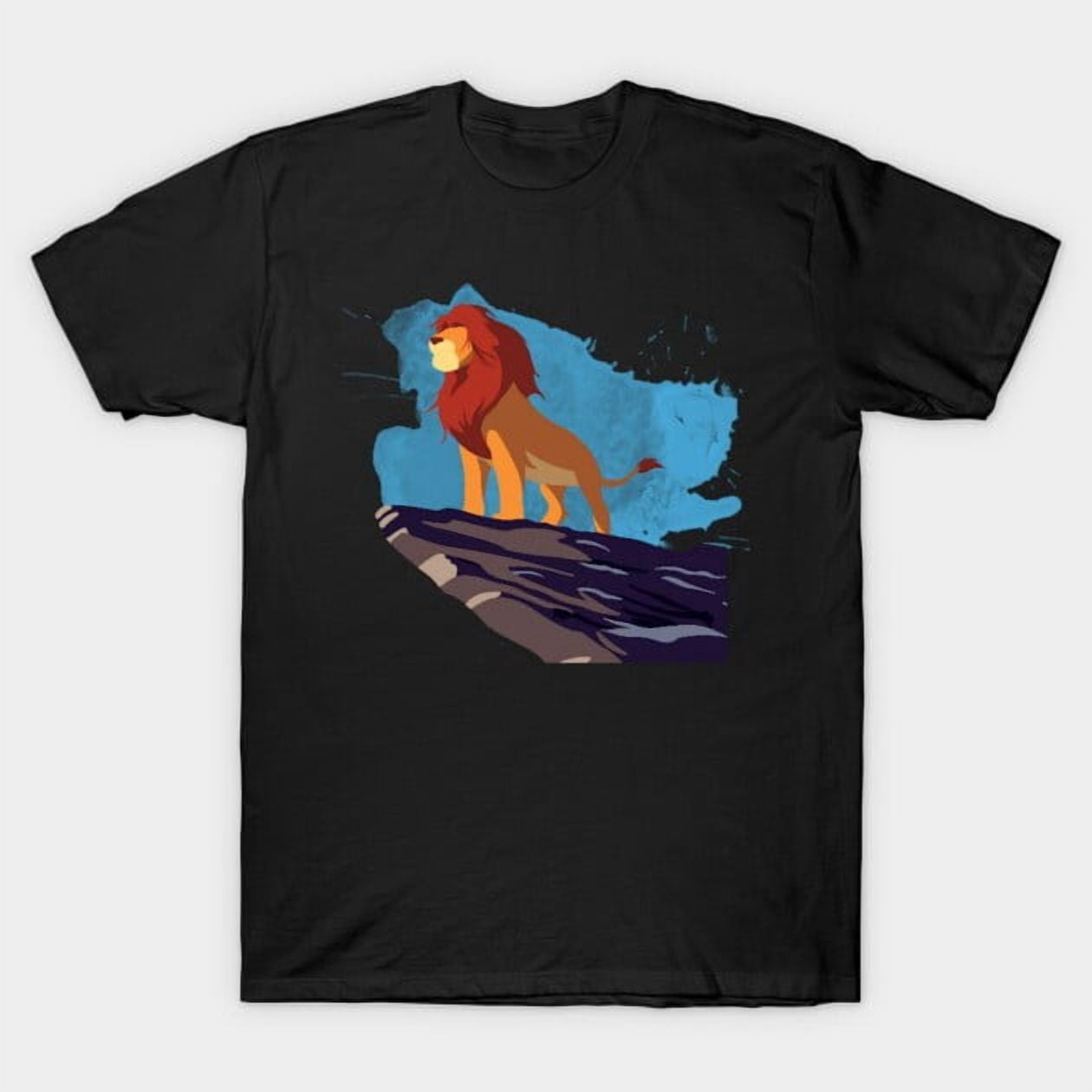 Disney The Lion King Minimalist Silhouette Pride Rock Sunrise Horizon T ...