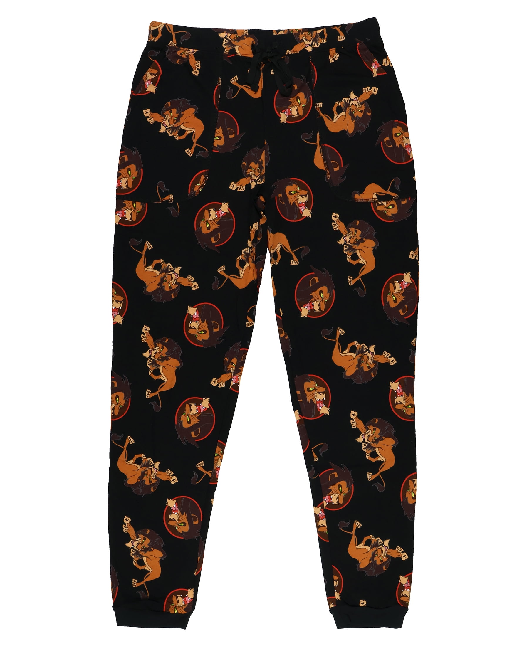Disney The Lion King Pajama Pants Scar All Over Print PJ Lounge Joggers ...