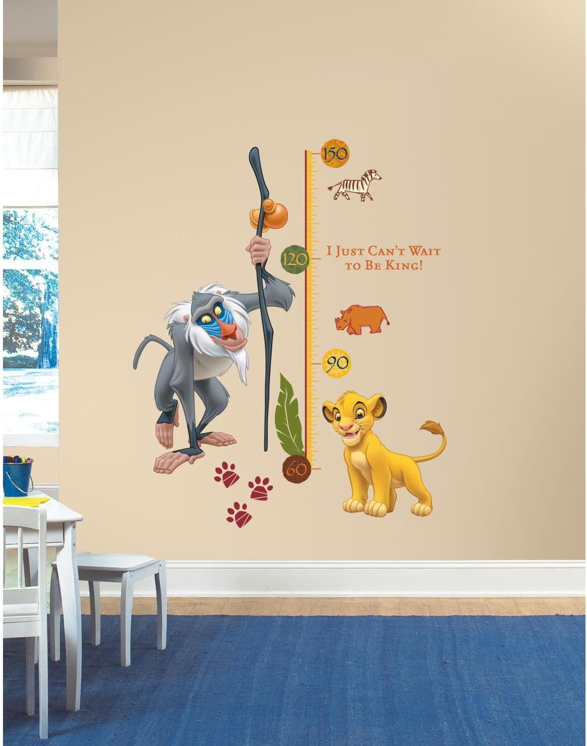 Disney The Lion King Rafiki Peel & Stick Metric Growth Chart Wall ...