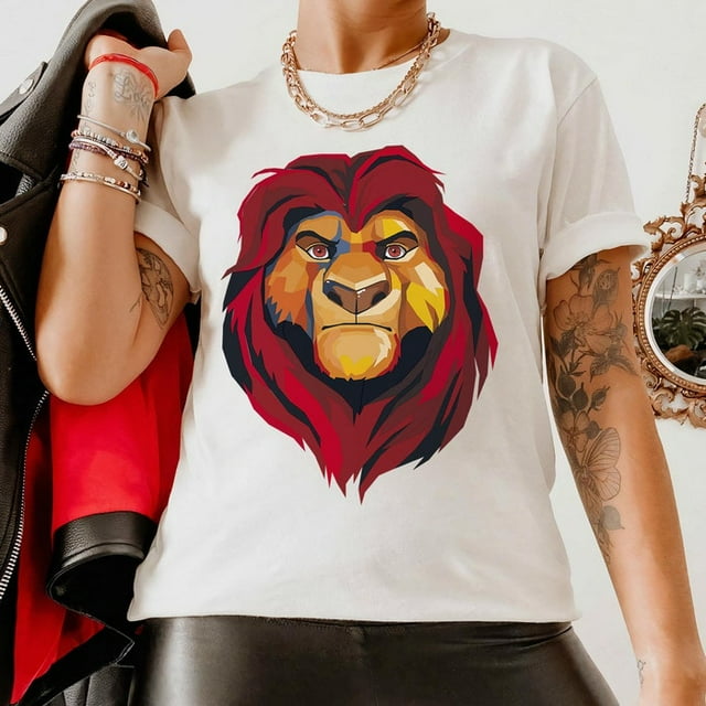 Disney The Lion King Simba Big Face Shirt, Simba Portrait Tee ...