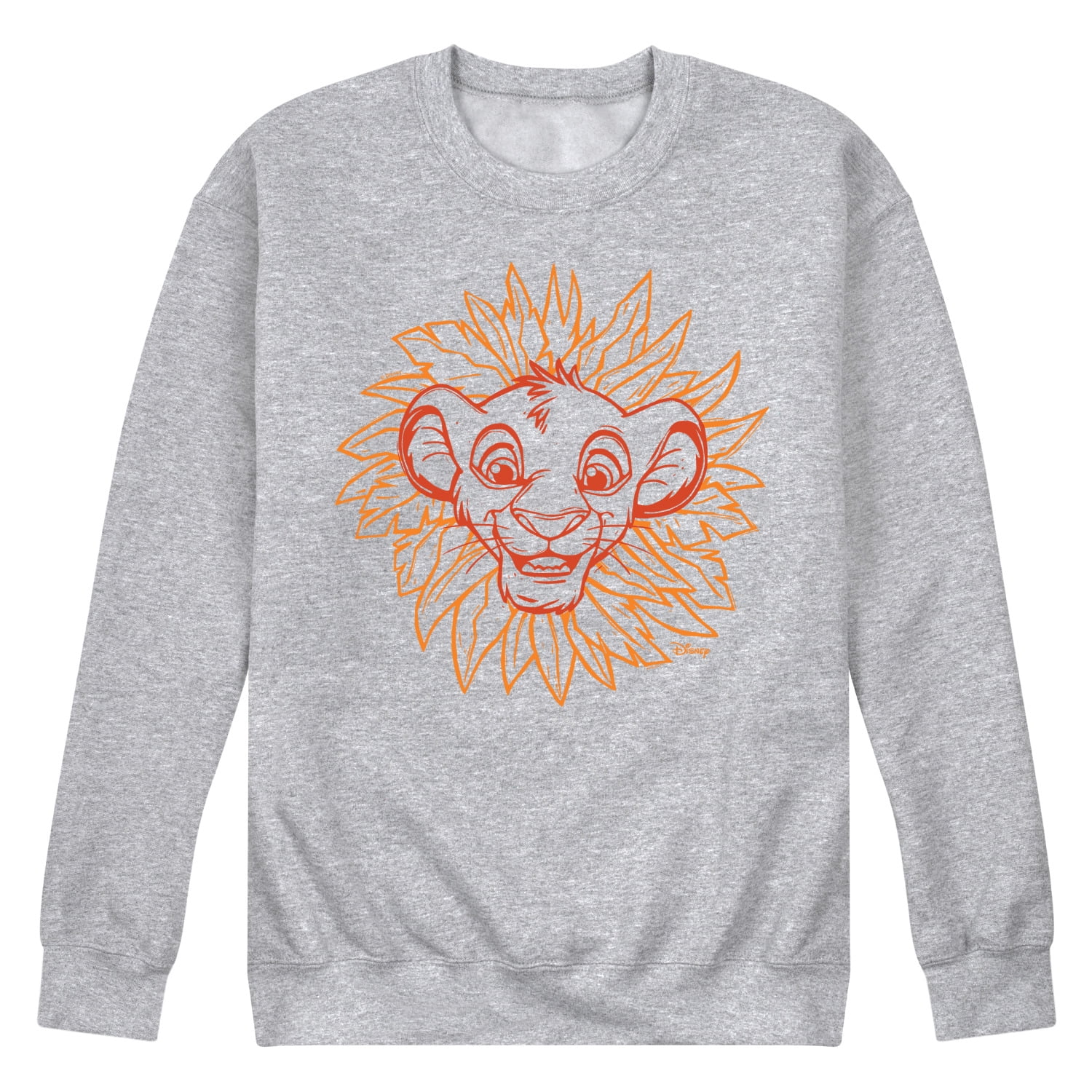 Disney - The Lion King - Simba Linocut - Men's Crew Neck Fleece ...
