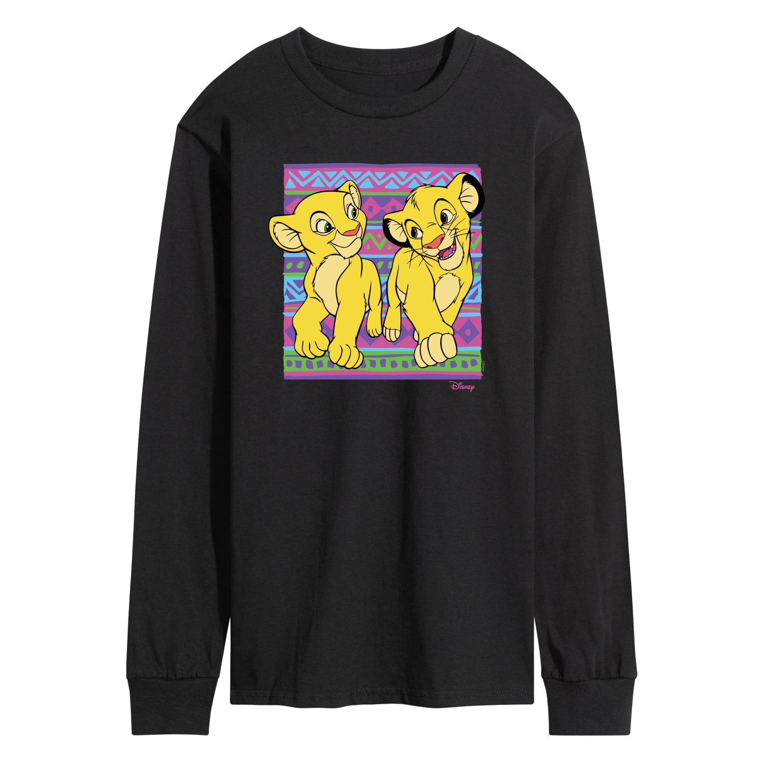Disney - The Lion King - Simba Nala Pattern - Men's Long Sleeve T-Shirt ...
