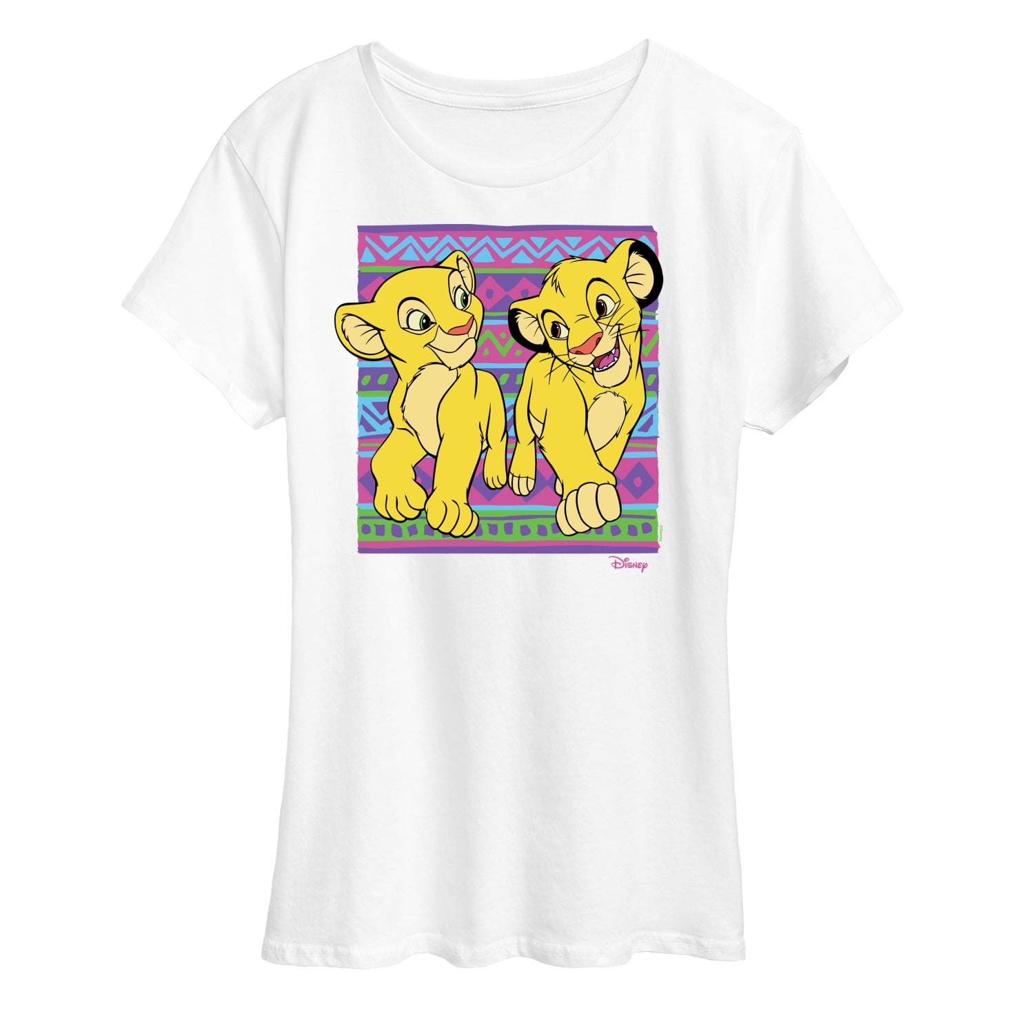 Disney - The Lion King - Simba Nala Pattern - Women's Short Sleeve ...