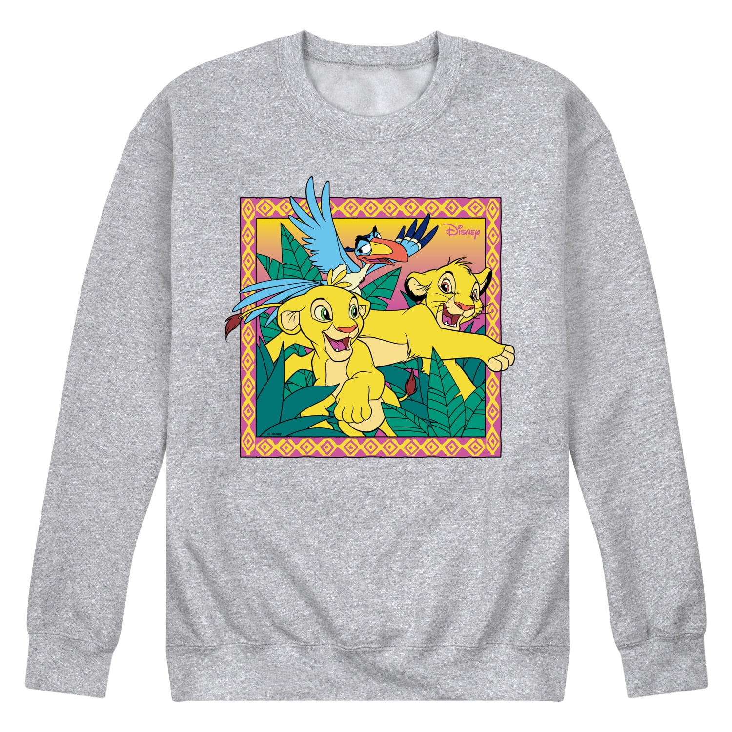 Disney - The Lion King - Simba Nala Zazu - Men's Crew Neck Fleece ...